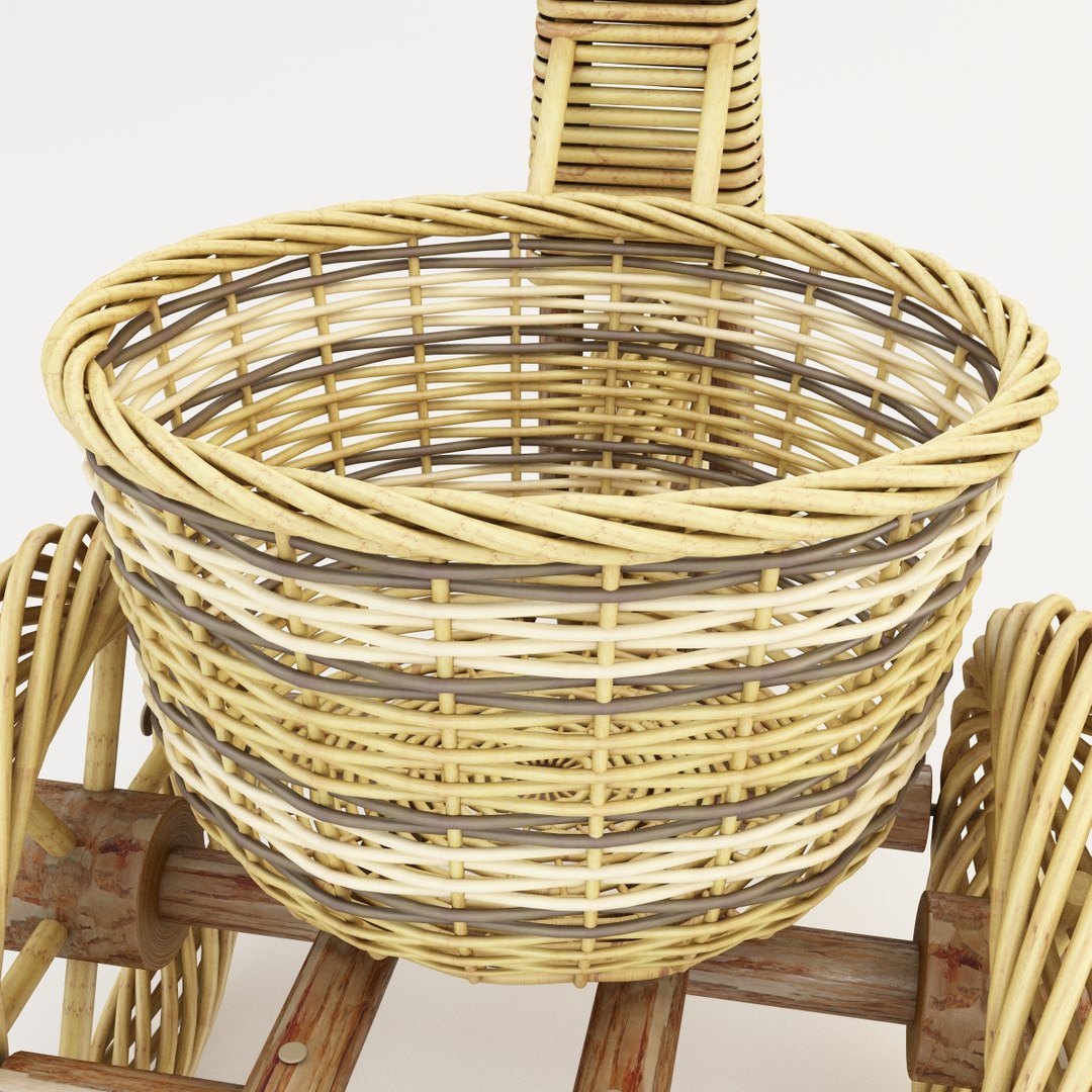 max decorative wicker tricycle basket