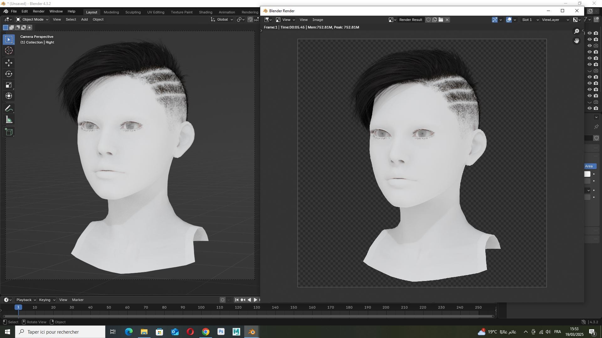 3D Patterned Fade Cut -Game-Ready 3D Hair - TurboSquid 2396254