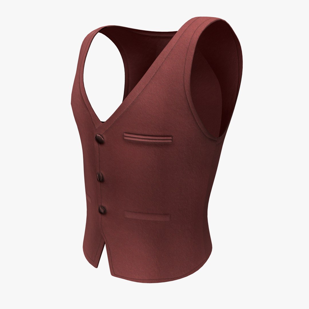 3D Mens Basic Vest model - TurboSquid 1861361