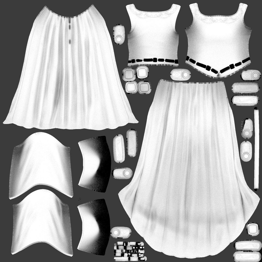 3D 14th Century Renaissance Frippery Long Gown Dress Medieval Costume ...