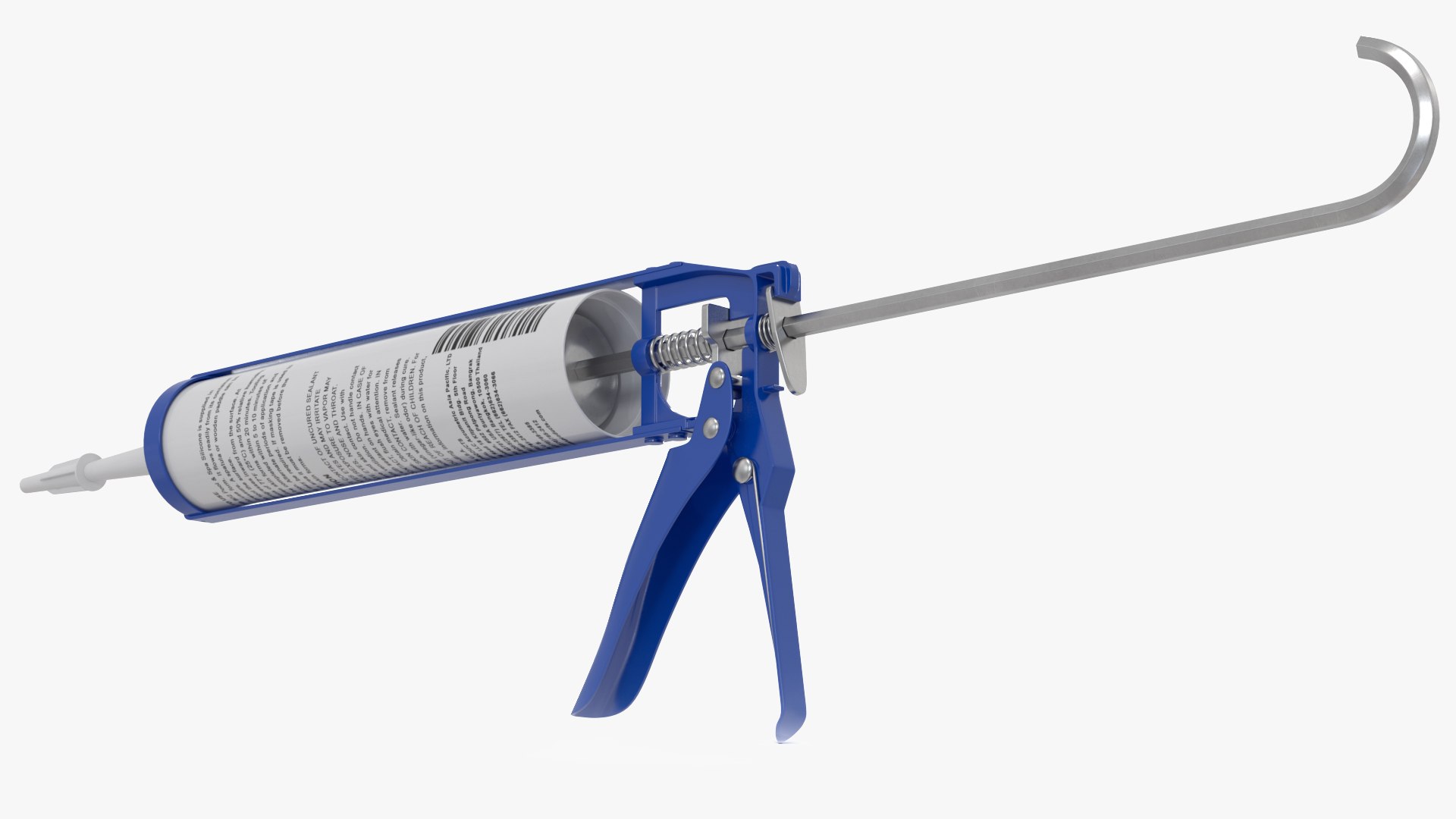 3D Model Silicone Sealant Pistol With Blue Tube - TurboSquid 1948147