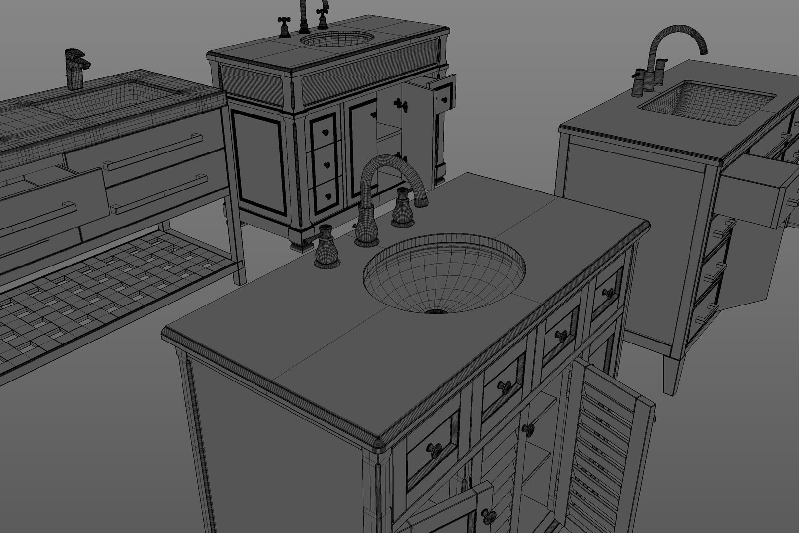 3D Bathroom Vanities Model - TurboSquid 2226992