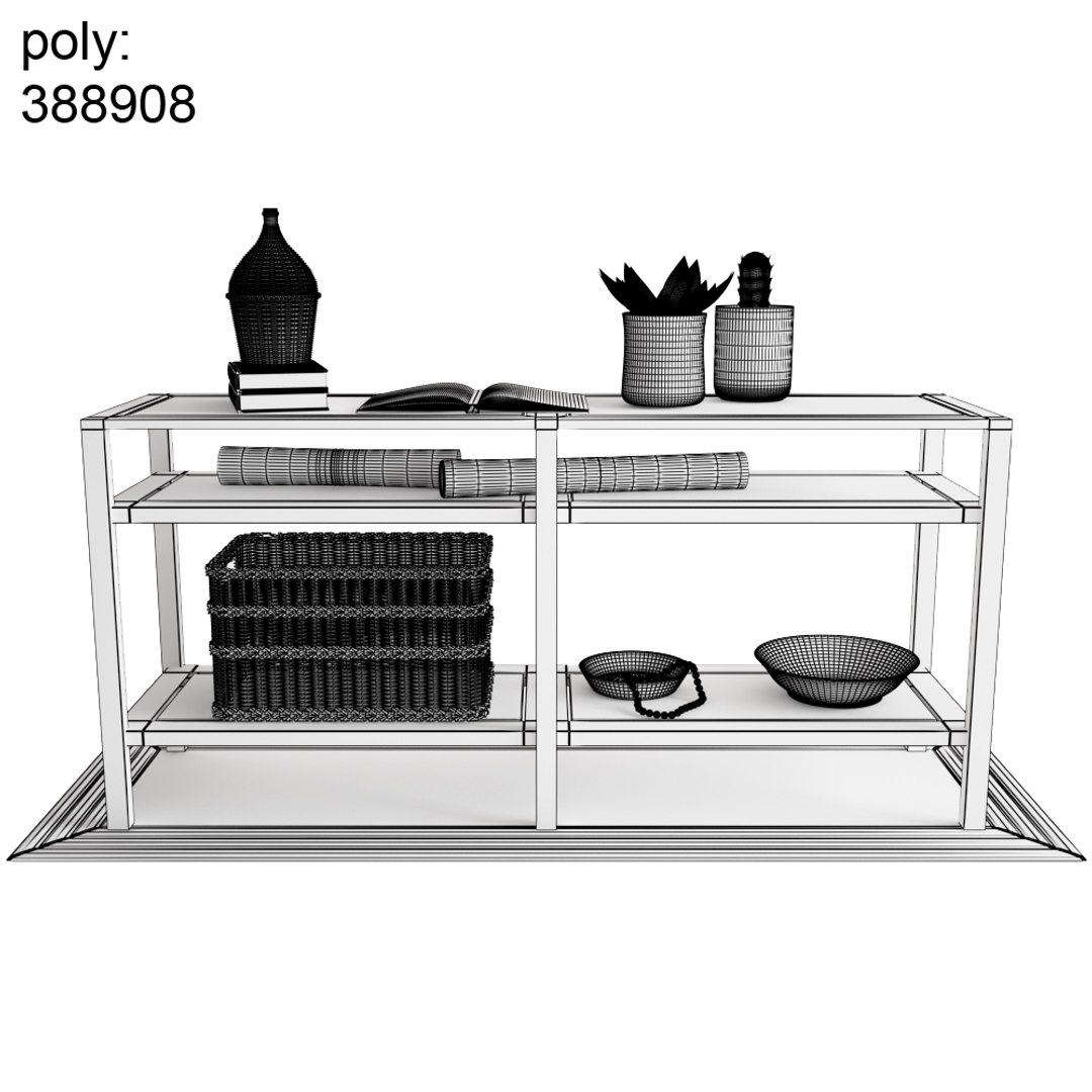 3D Pottery Barn Tanner Long - TurboSquid 1197707