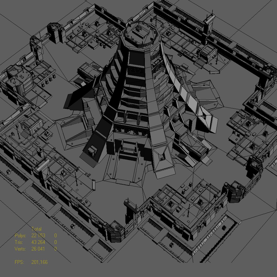 3ds Max Space Fortress