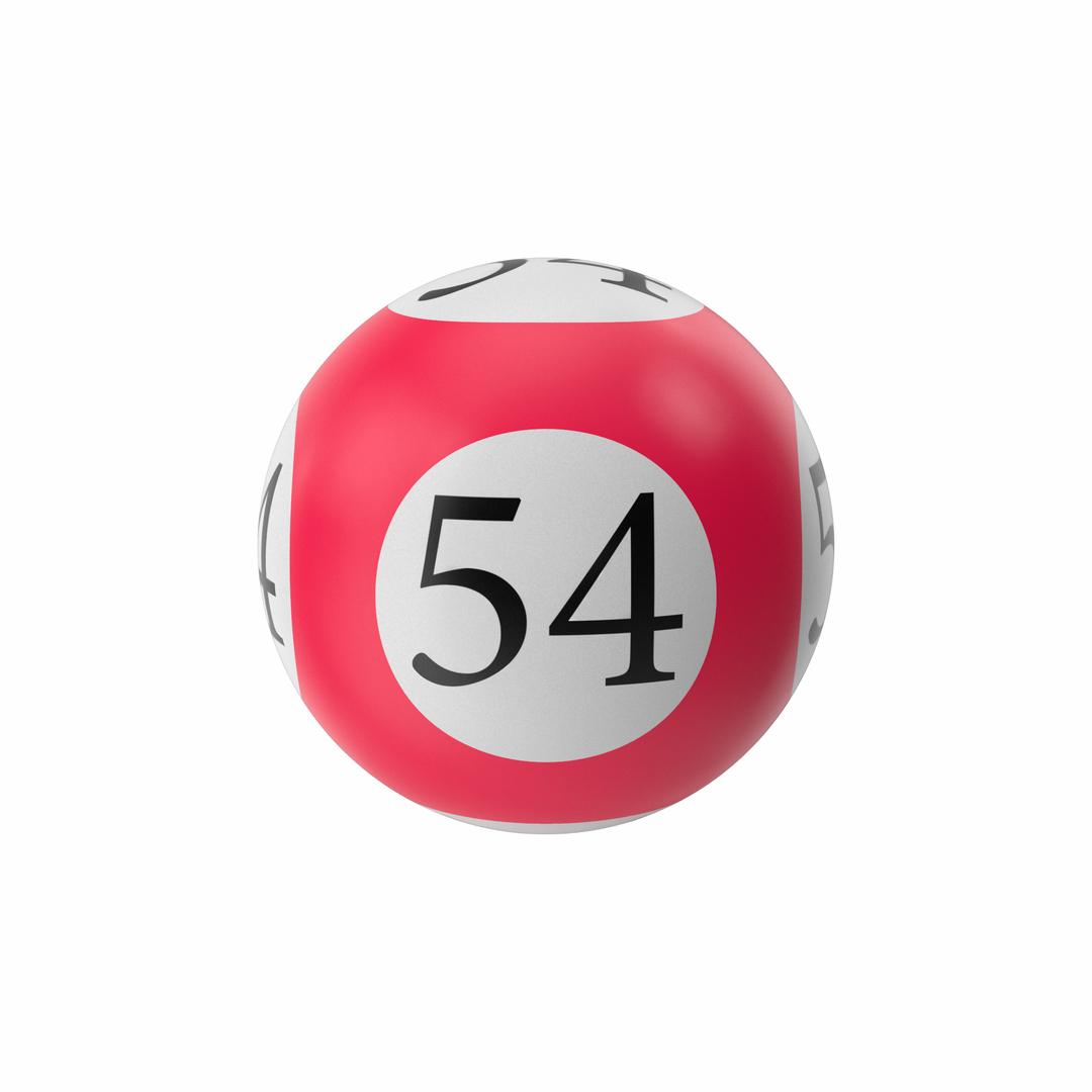 3D Model Bingo Ball 54 - TurboSquid 2323783