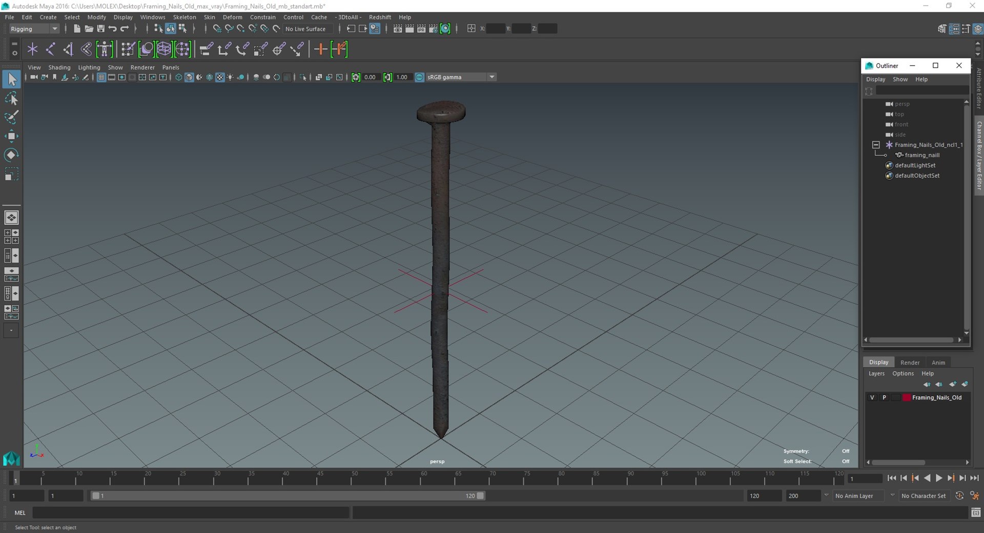 Framing Nails Old 3D Model - TurboSquid 2059851