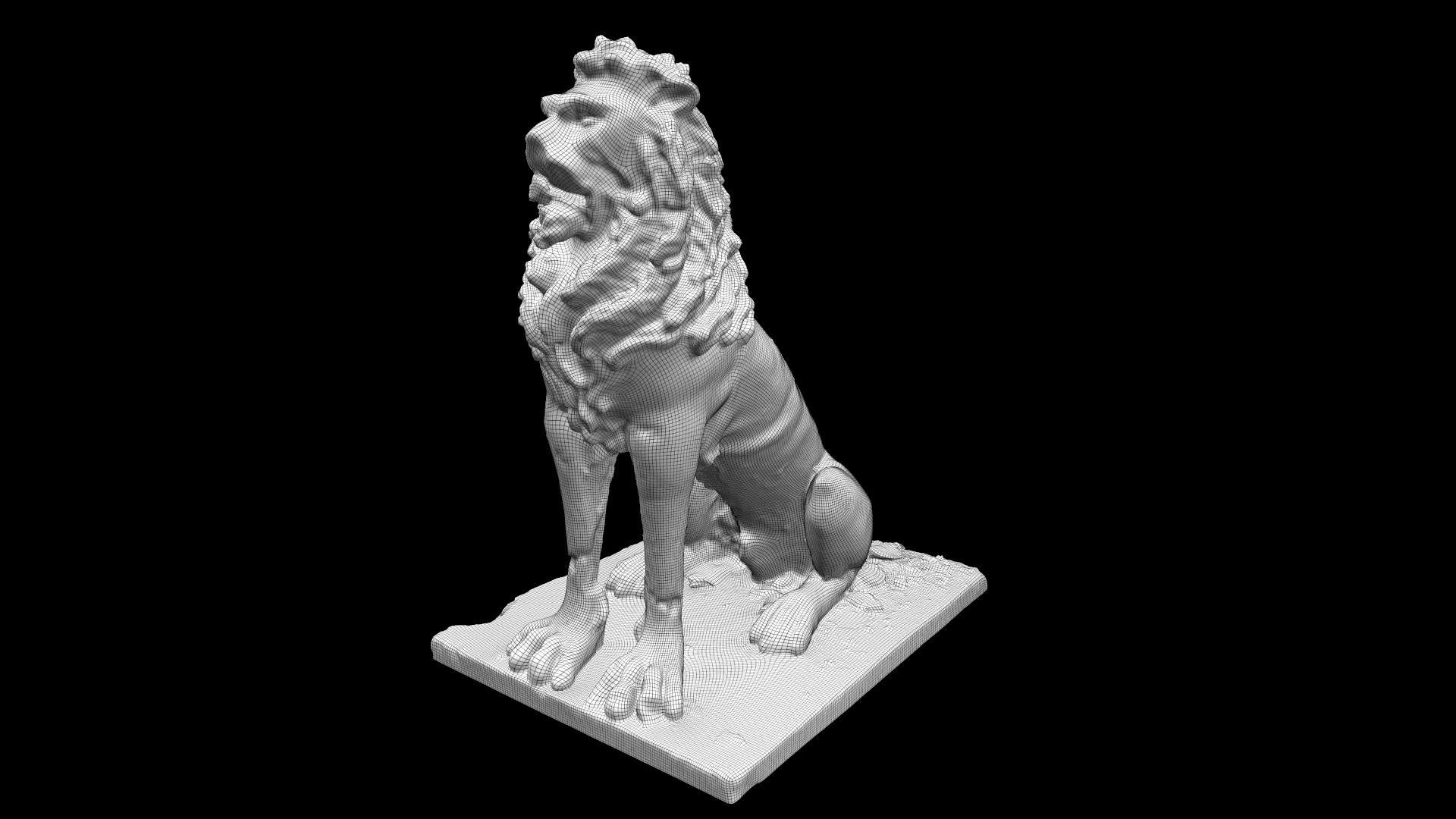 Abandoned And Damaged Lion Statue 3D - TurboSquid 1740194