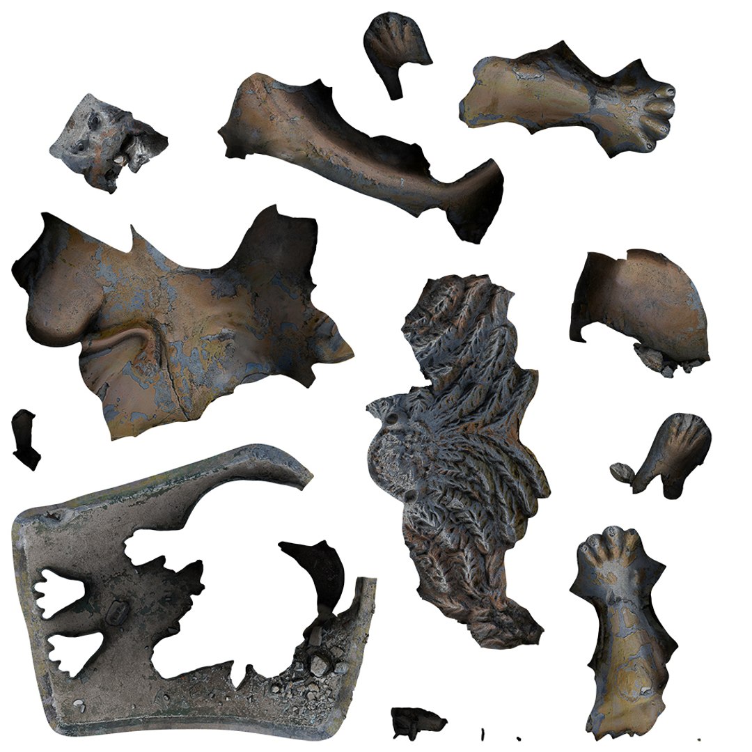 Abandoned And Damaged Lion Statue 3D - TurboSquid 1740194