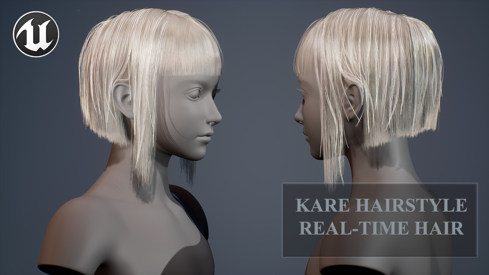 3D Game Real-Time Kare Hairstyle UE5 - TurboSquid 2240146