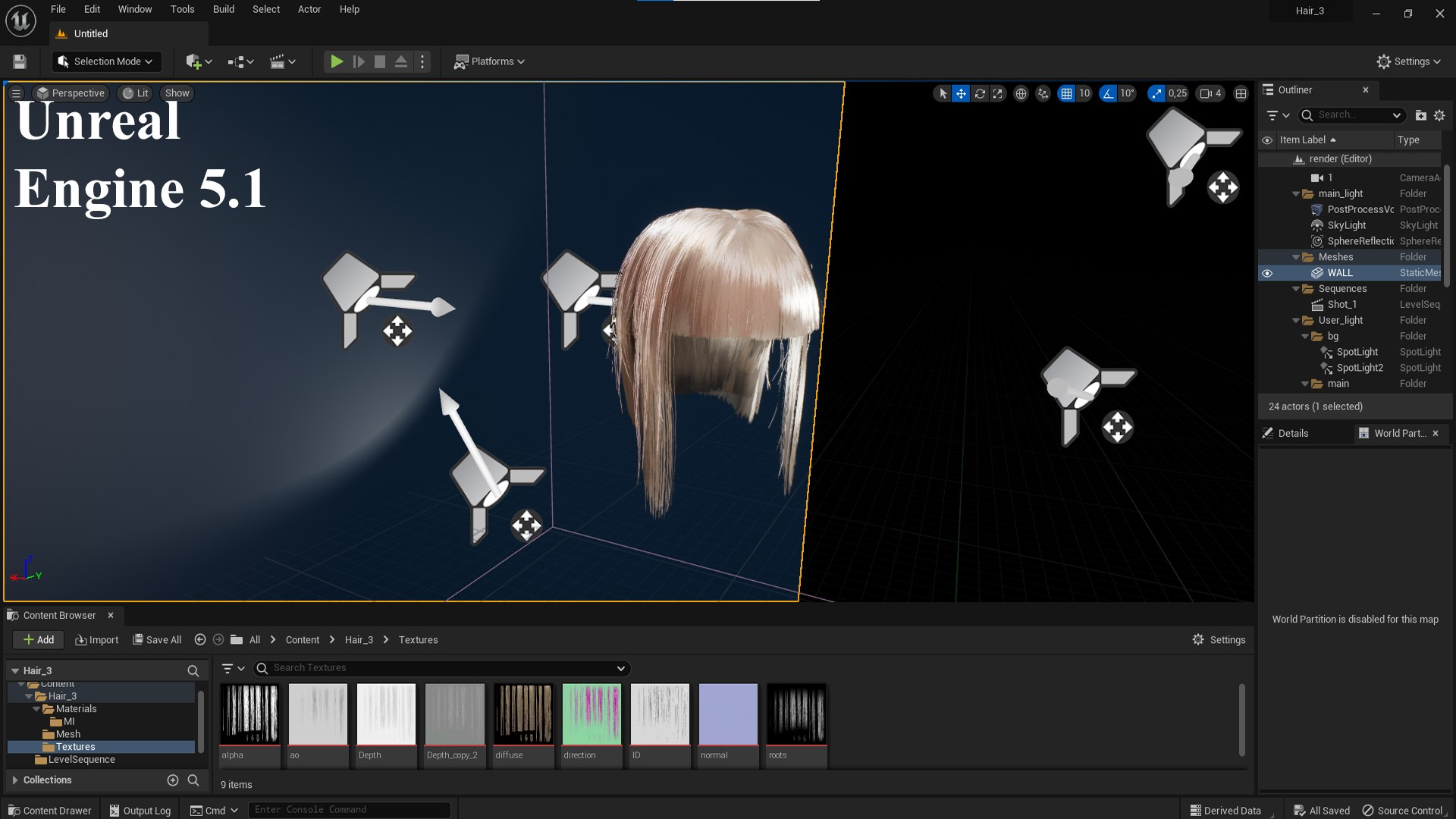 3D Game Real-Time Kare Hairstyle UE5 - TurboSquid 2240146