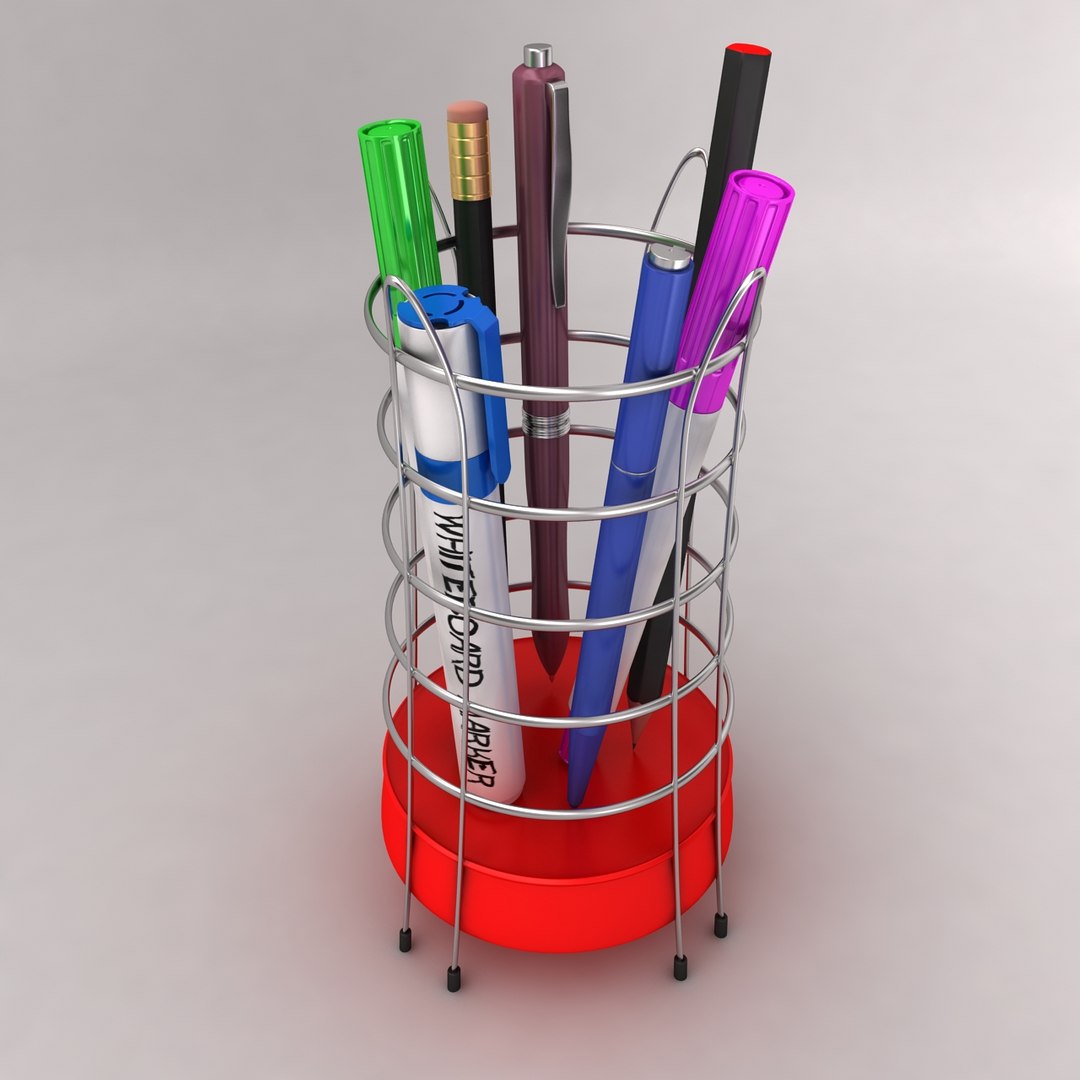 Pen Rack 3d Model