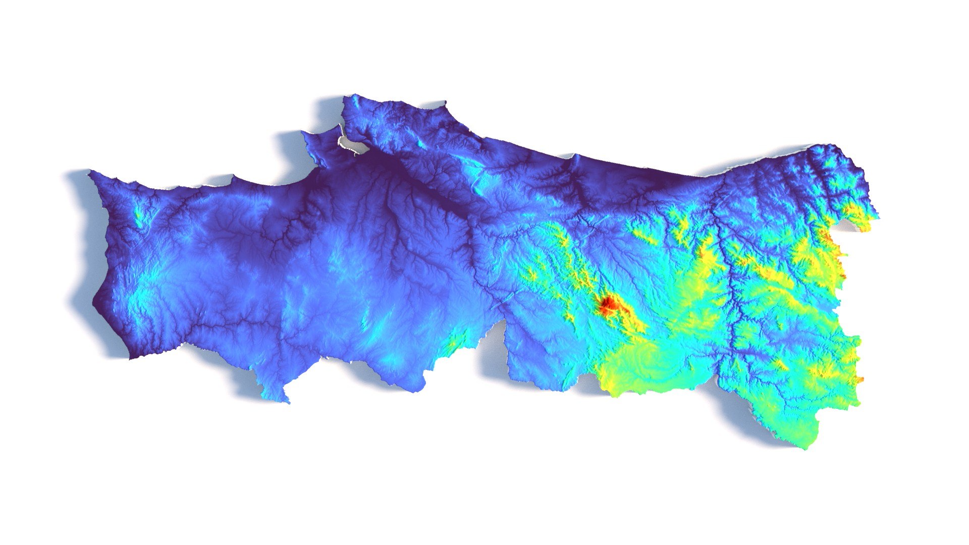 3D Portugal Terrain Map Model - TurboSquid 2336675