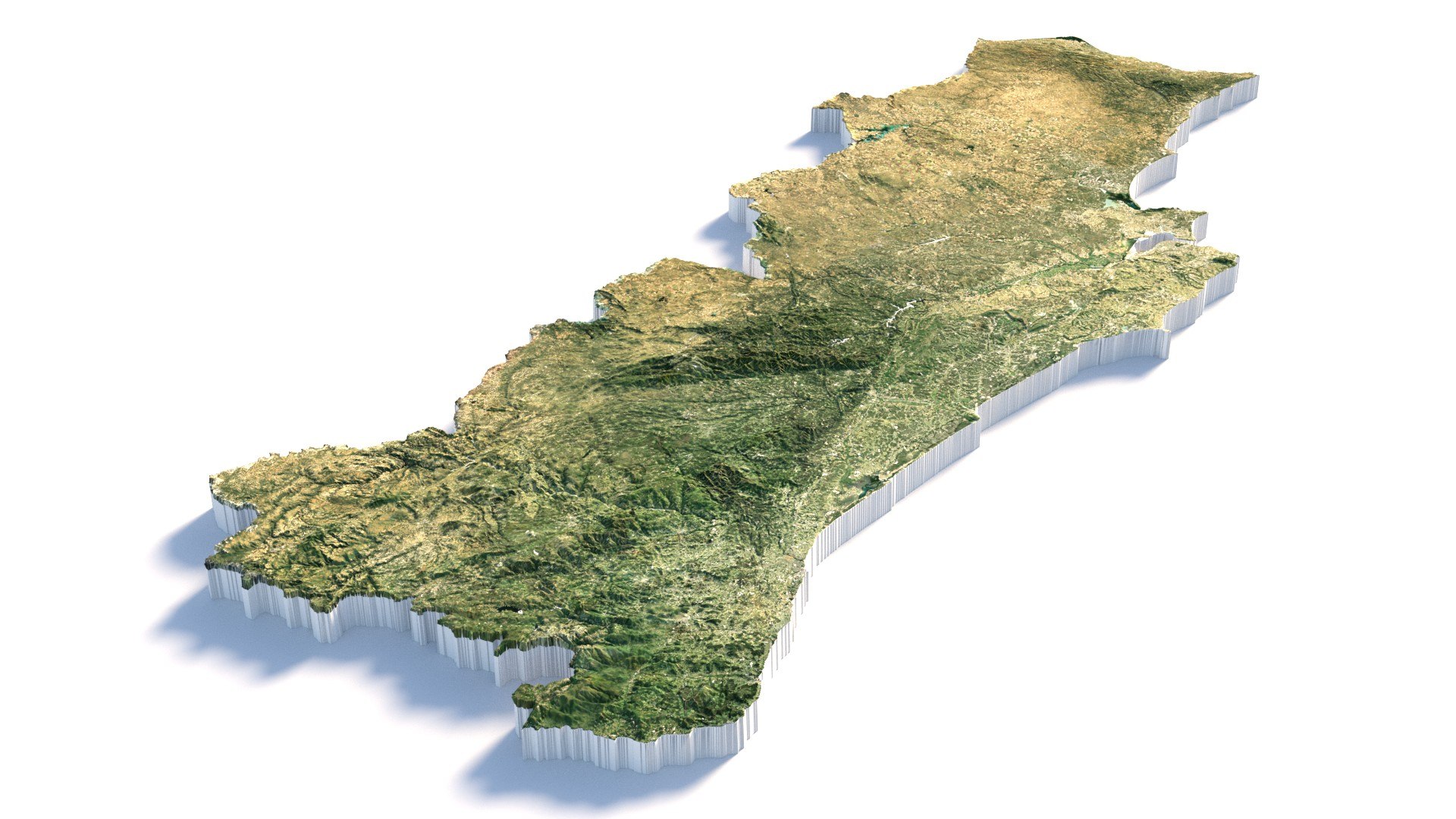 3D Portugal Terrain Map Model - TurboSquid 2336675