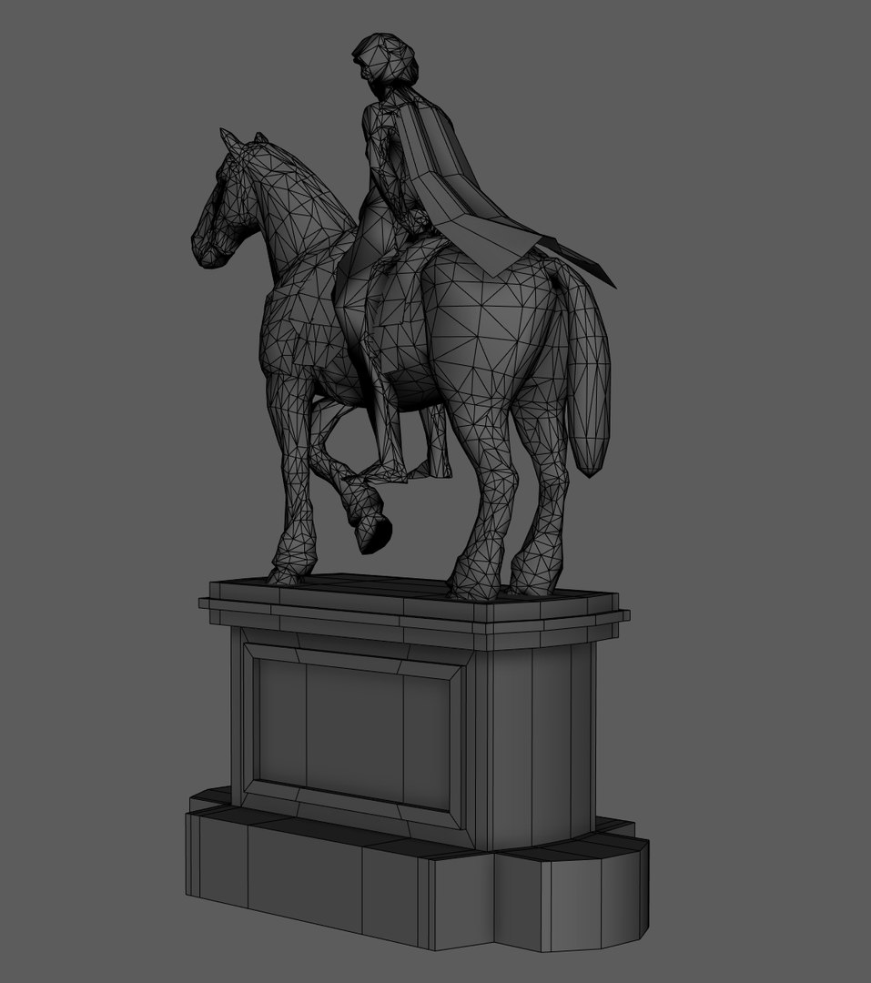 3D Statue Horse Knight - TurboSquid 1344514