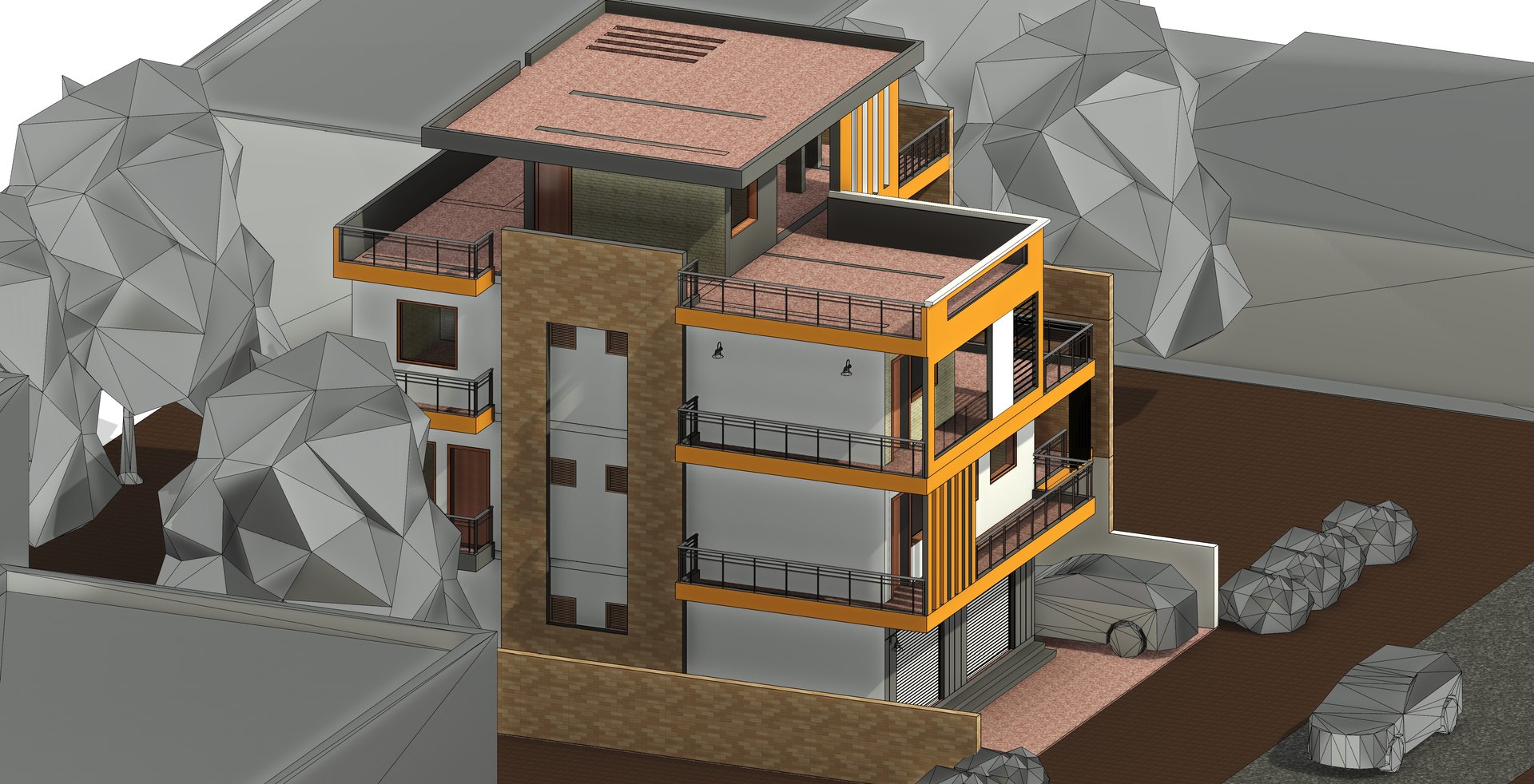 3D Building Project - TurboSquid 2412103