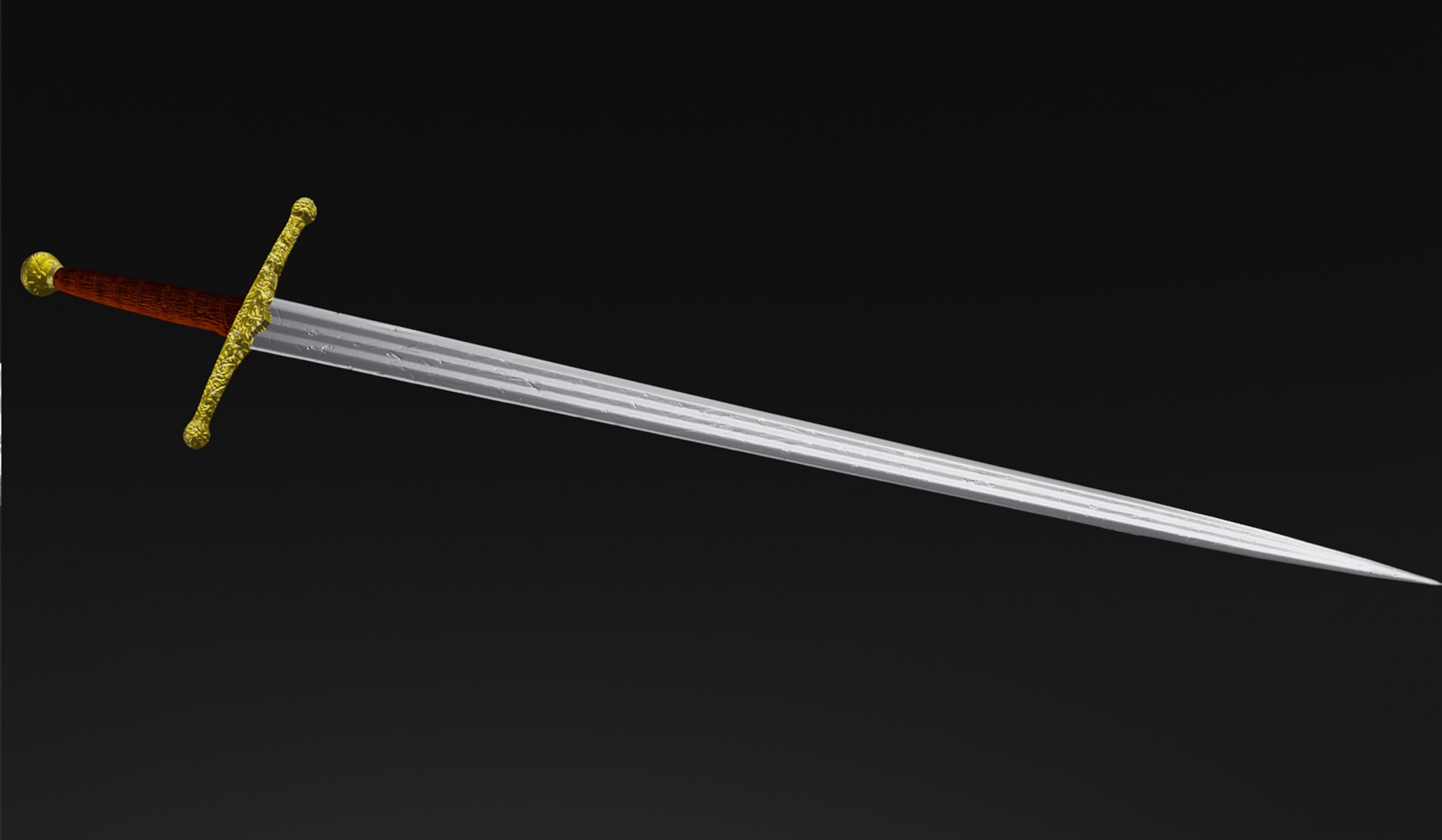 3D Game Ready Medieval Longsword Sword - TurboSquid 2254862