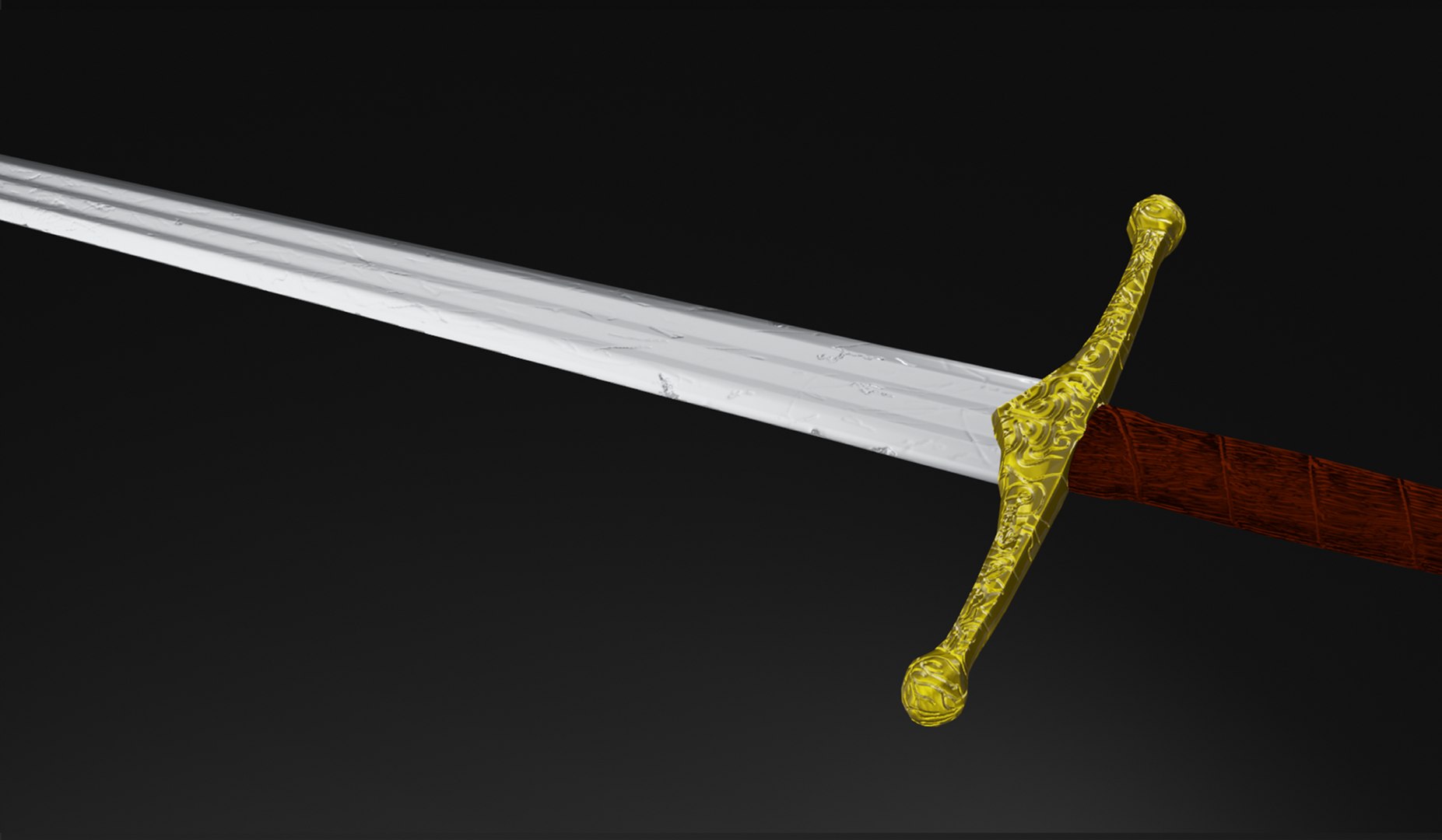3D Game Ready Medieval Longsword Sword - TurboSquid 2254862