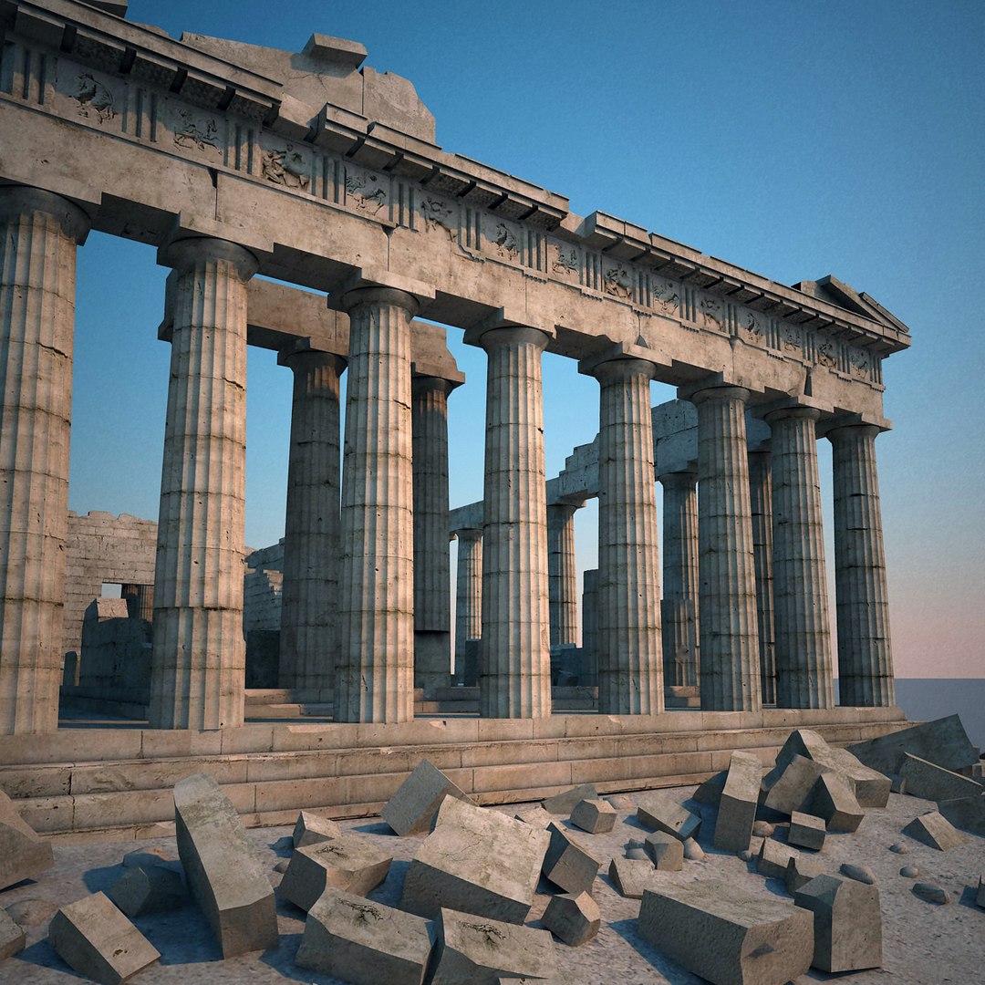 3d Max Parthenon Modelled