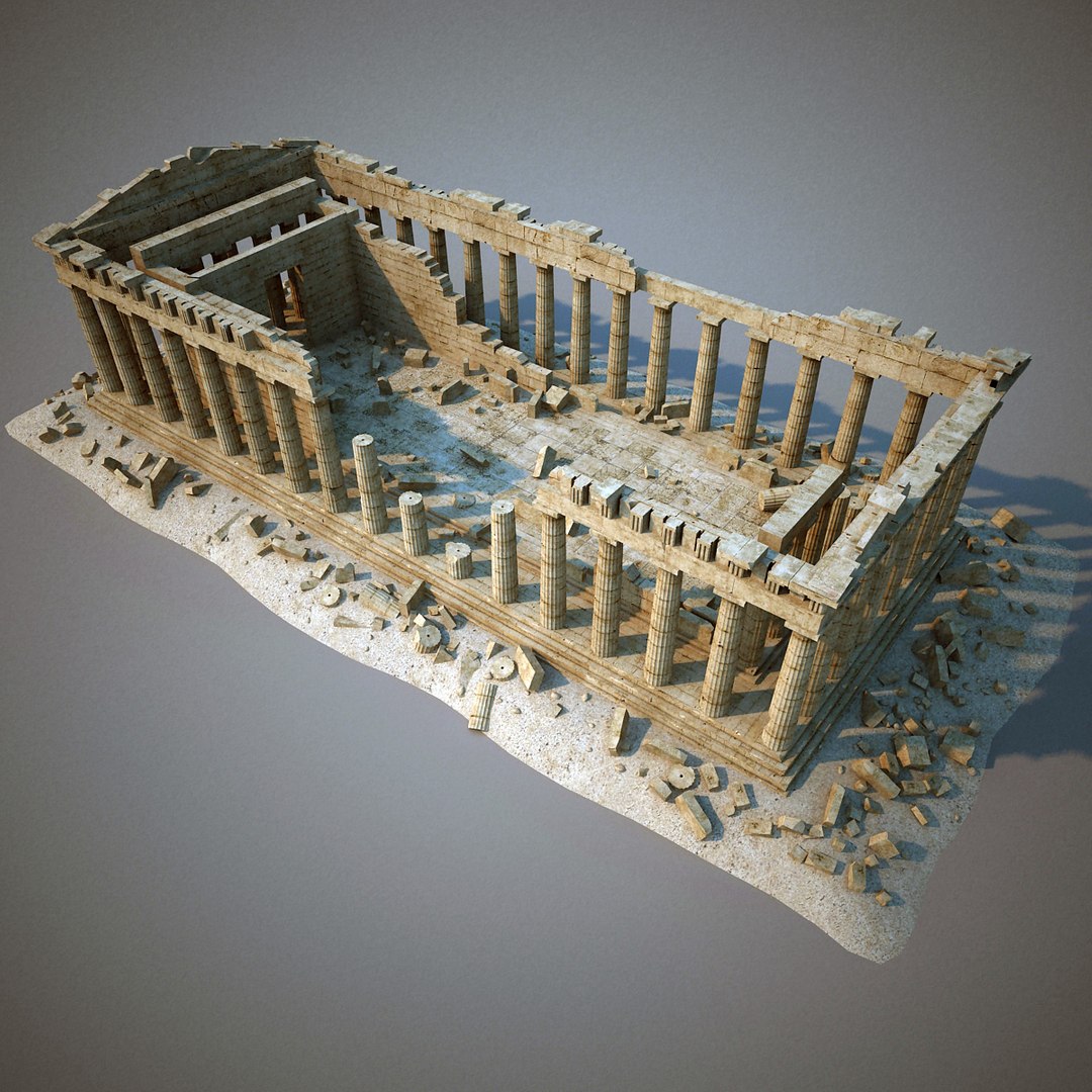 3d Max Parthenon Modelled