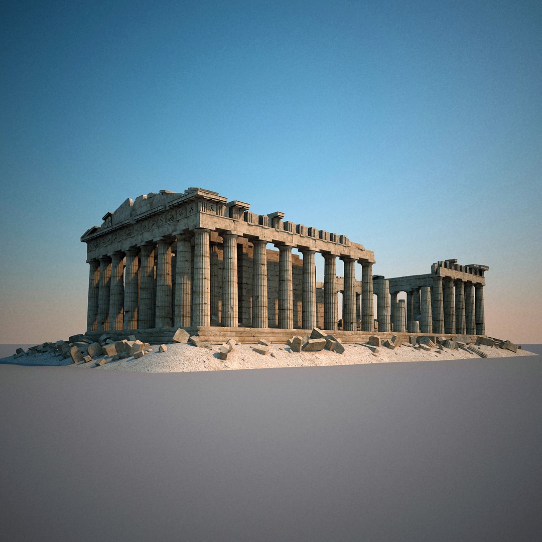 3d Max Parthenon Modelled