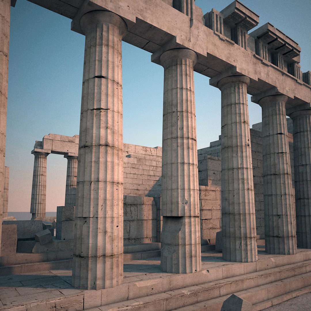 3d Max Parthenon Modelled