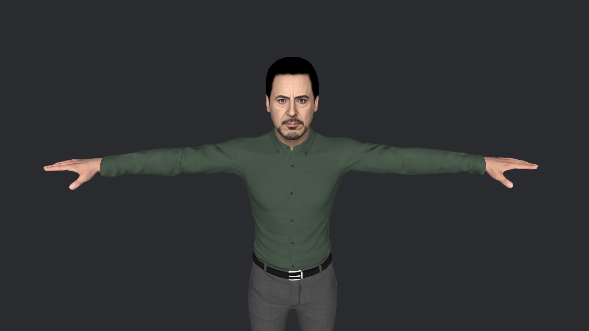Robert Downey Jr Hyper Realistic Full Body Fully Rigged Character 3D ...