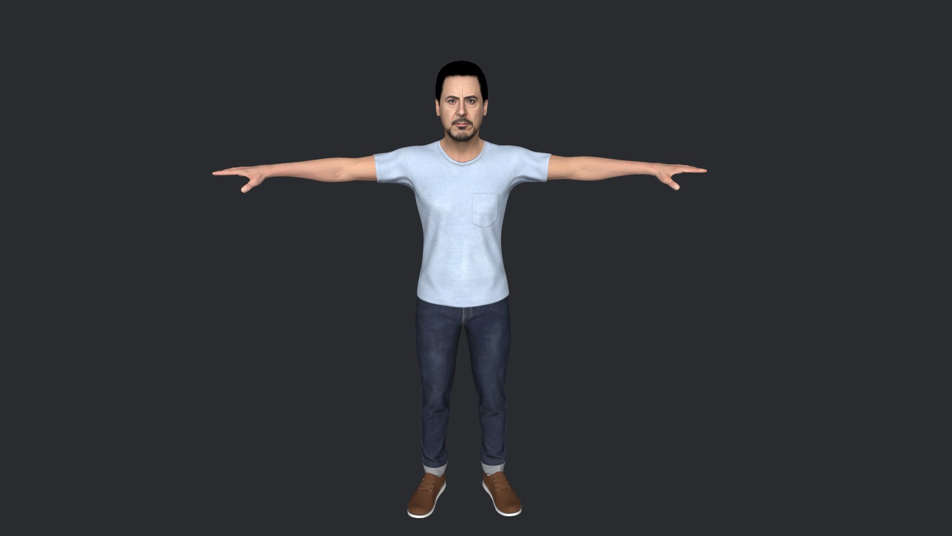 Robert Downey Jr Hyper Realistic Full Body Fully Rigged Character 3D ...
