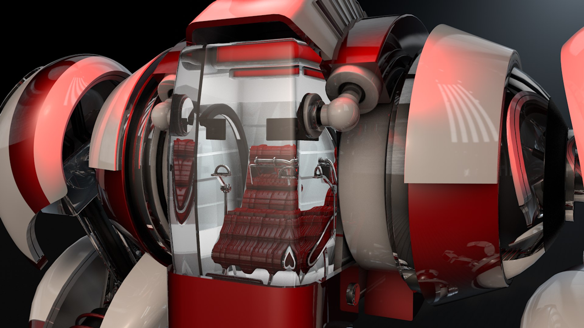 Free Robot Cockpit 3d Model