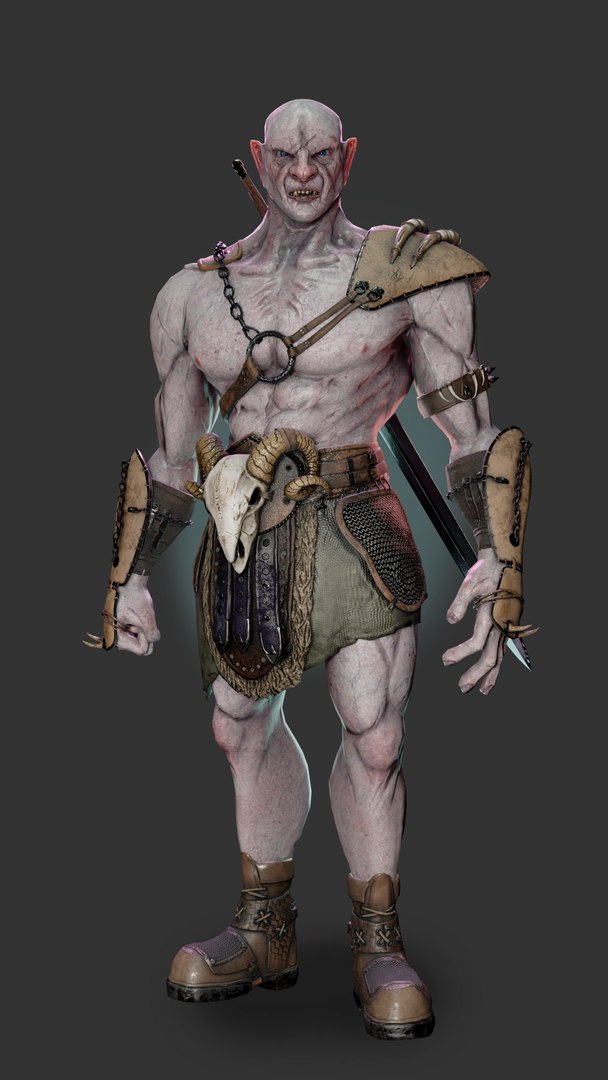 Ork Warrior-Low Poly-Game Ready-Rigged Low-poly Model - TurboSquid 2037303