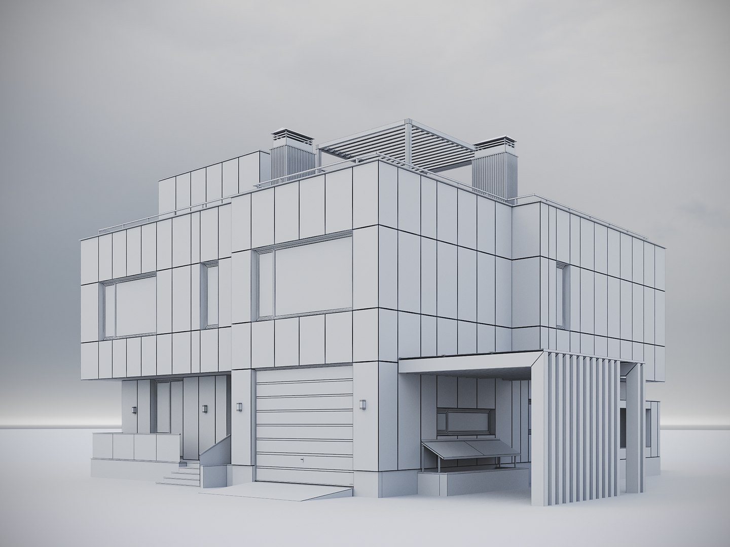 3D Modern Residential Building 015 - TurboSquid 2153798