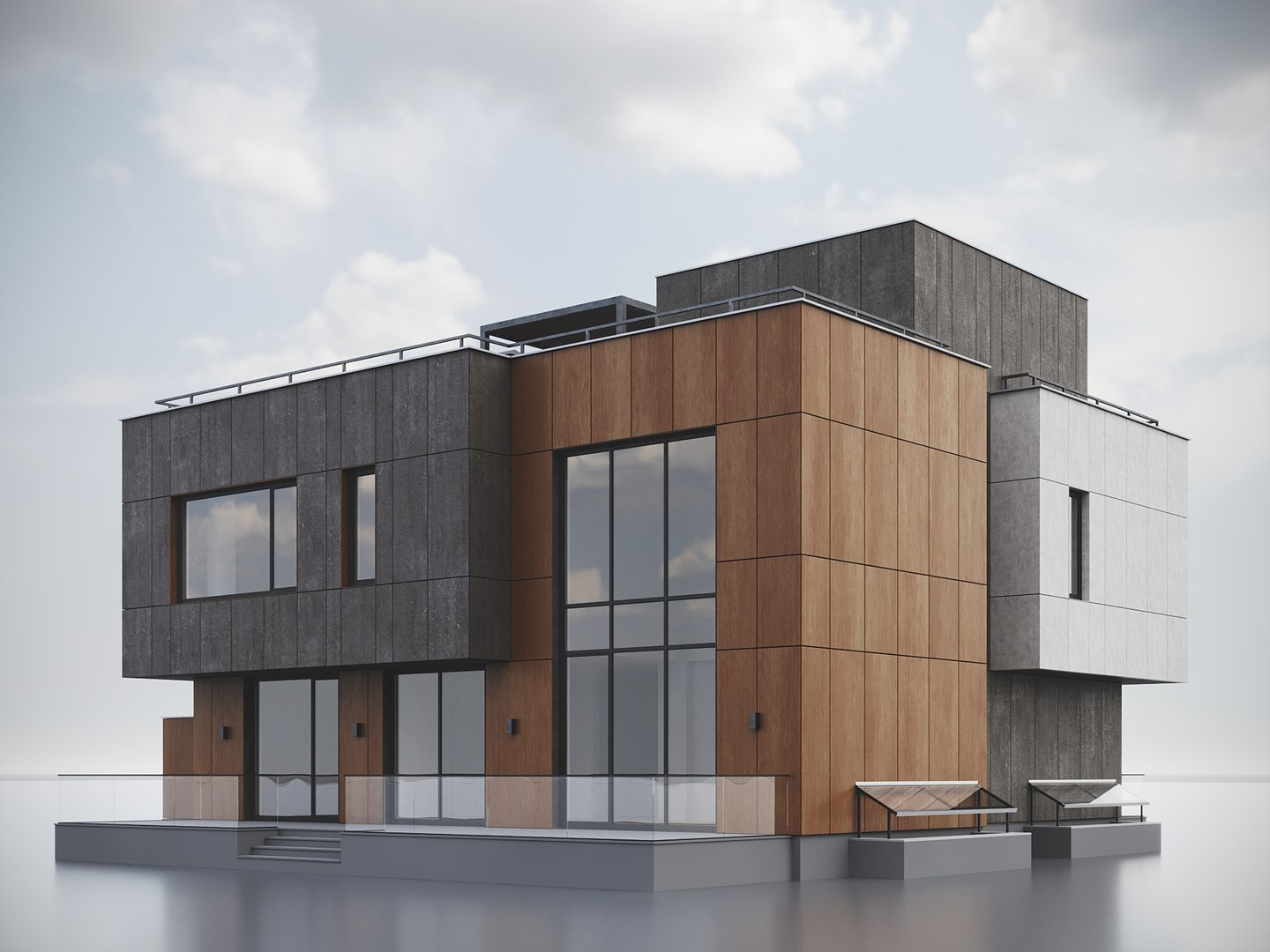 3D Modern Residential Building 015 - TurboSquid 2153798