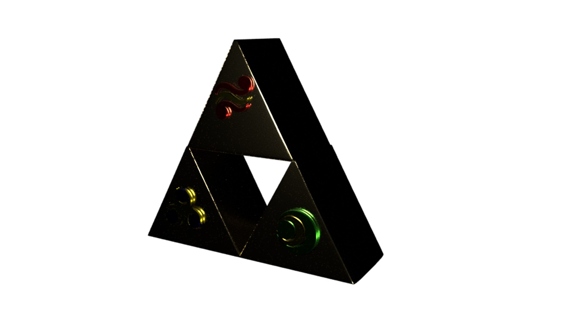 Triforce Zelda 3D Model - TurboSquid 1607238