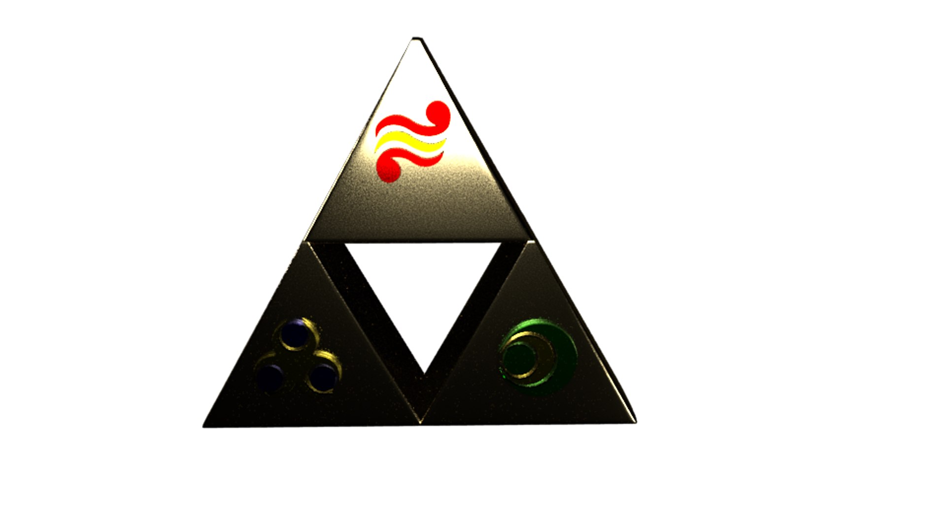 Triforce Zelda 3D Model - TurboSquid 1607238