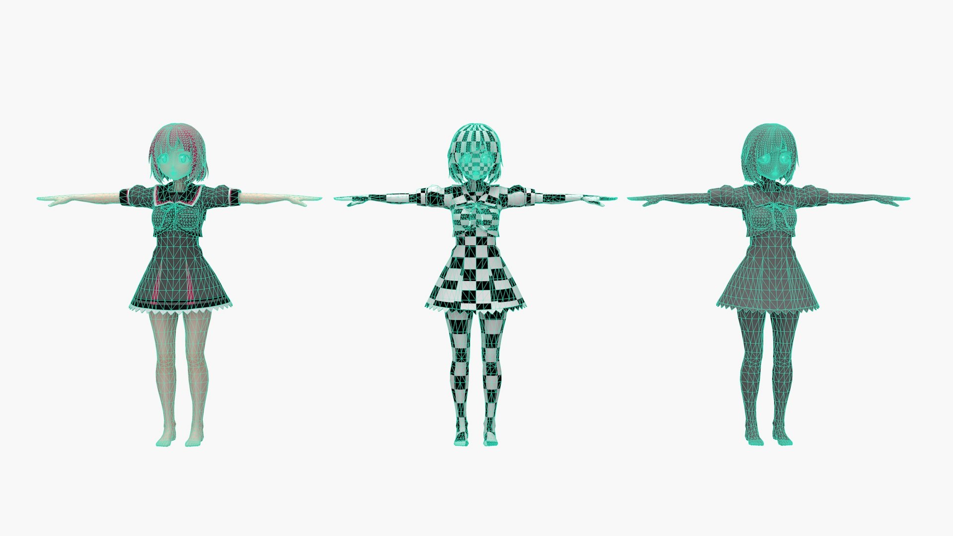 Anime Nanako V2 3D - TurboSquid 1851596
