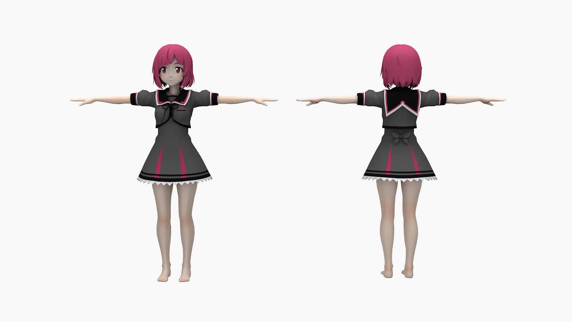 Anime Nanako V2 3D - TurboSquid 1851596