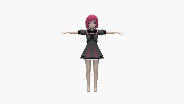 Anime Nanako V2 3D - TurboSquid 1851596