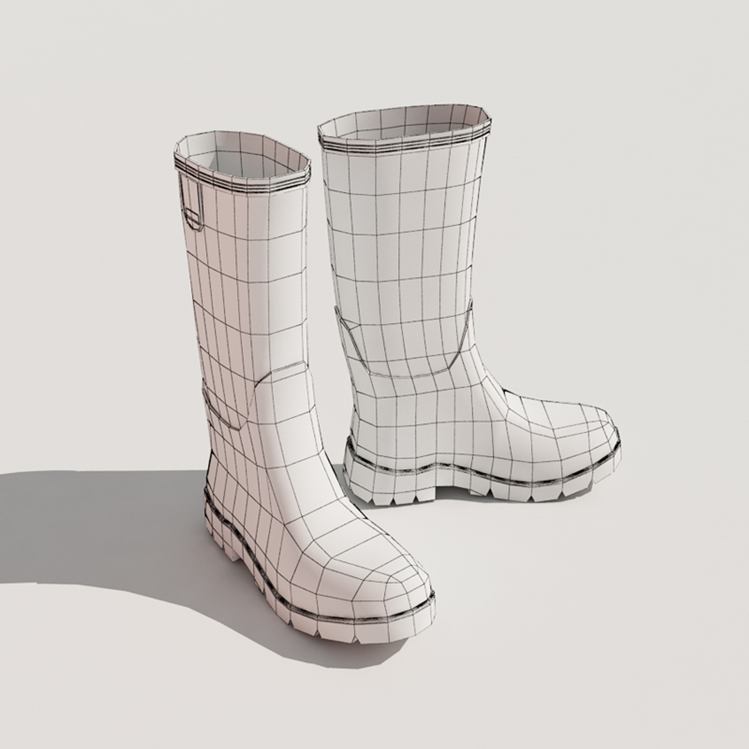 3d rubber boots shoes wellington model