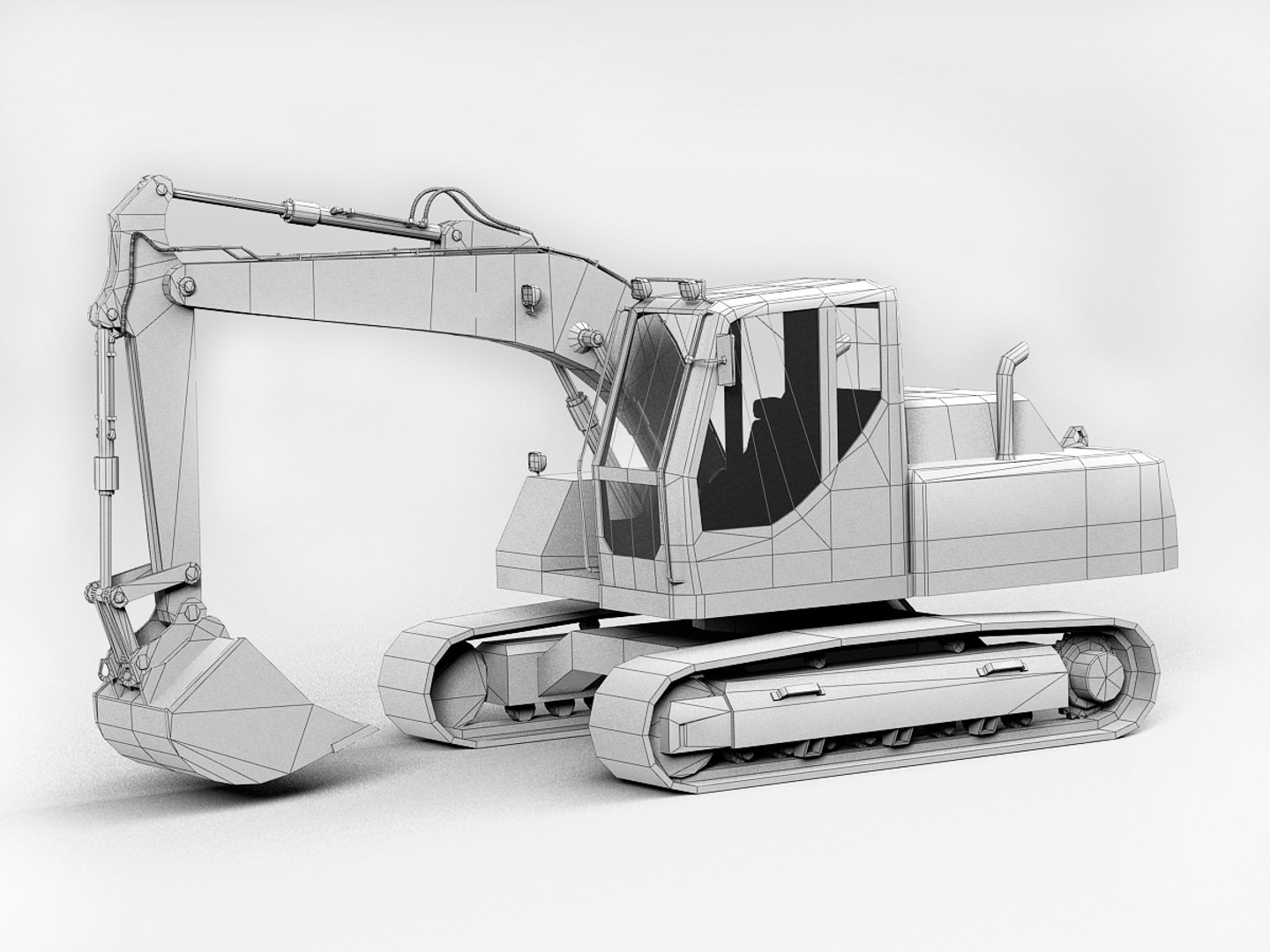 3D excavator digger industrial model - TurboSquid 1370197