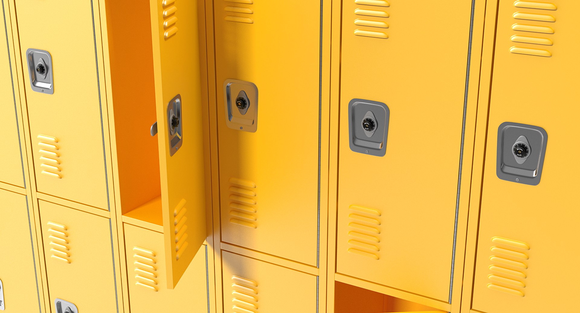 Commercial Lockers Row Model - TurboSquid 1423802