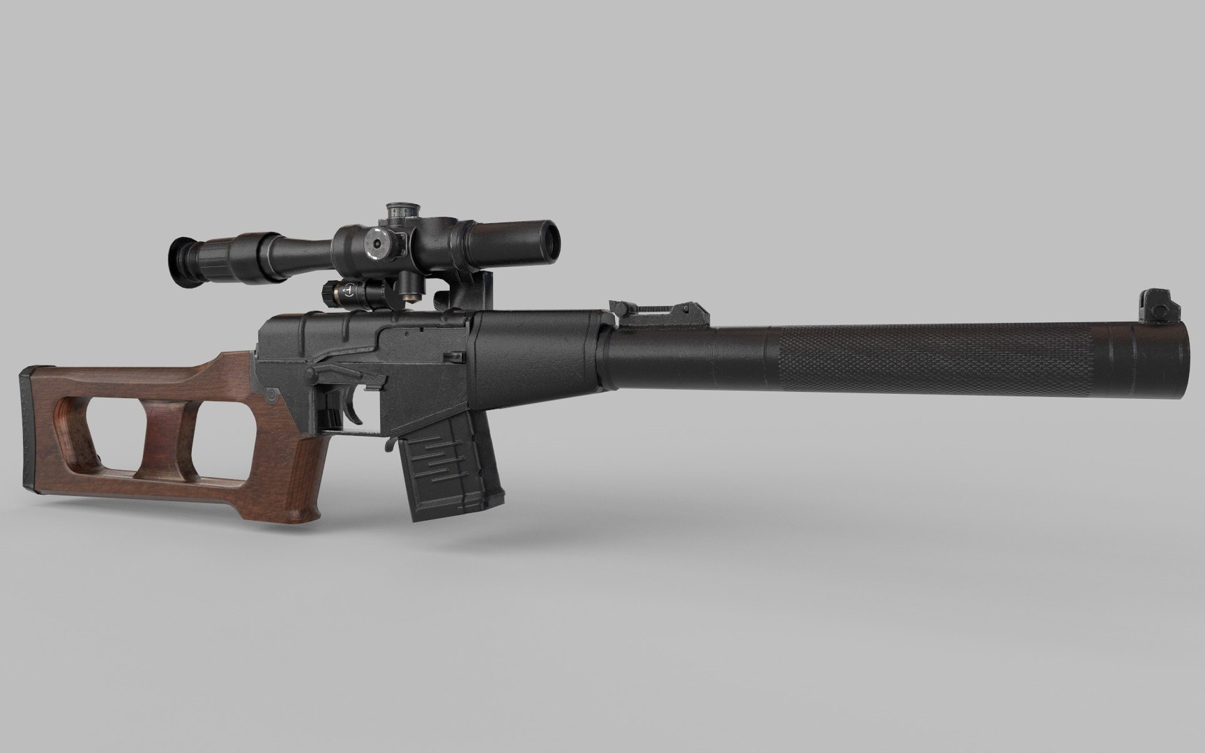 VSS Vintorez Rifle Low-poly 3D Model - TurboSquid 2118825