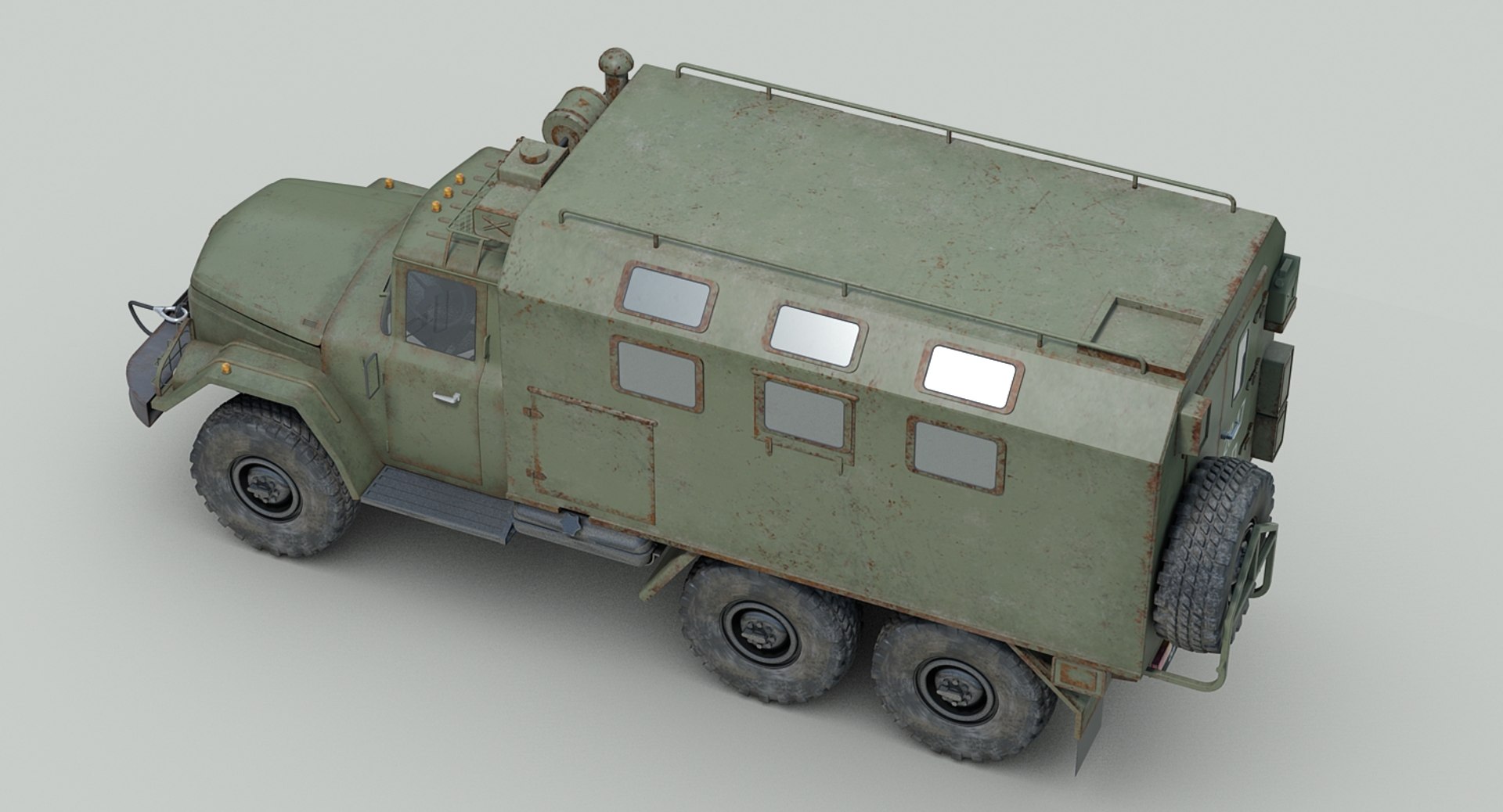 Russian Zil 131 Kshm 3d Model