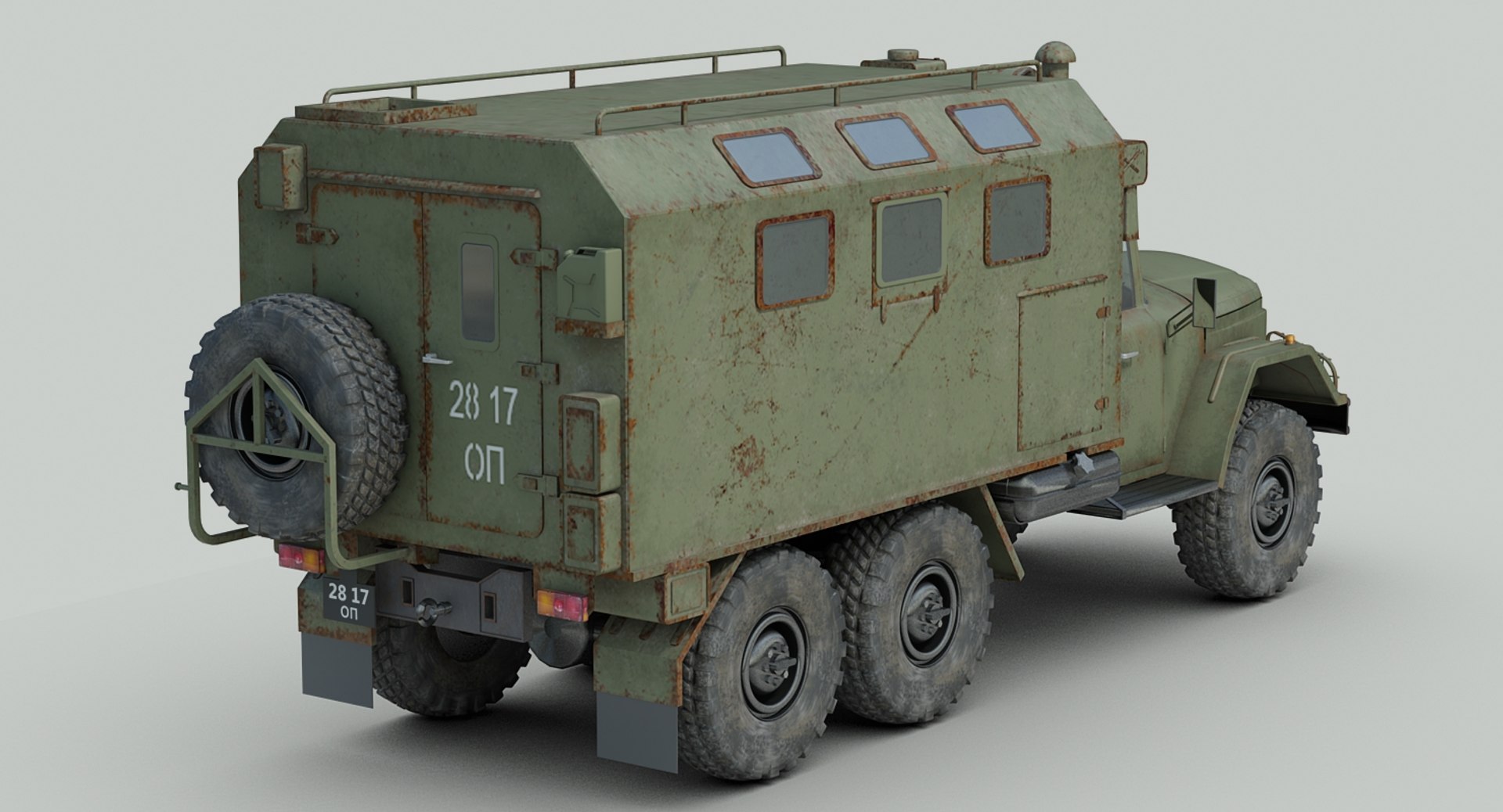 Russian Zil 131 Kshm 3d Model