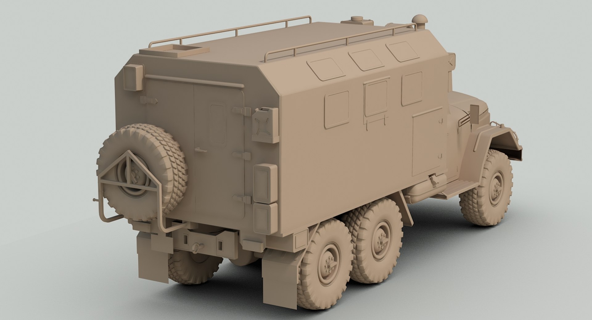 Russian Zil 131 Kshm 3d Model