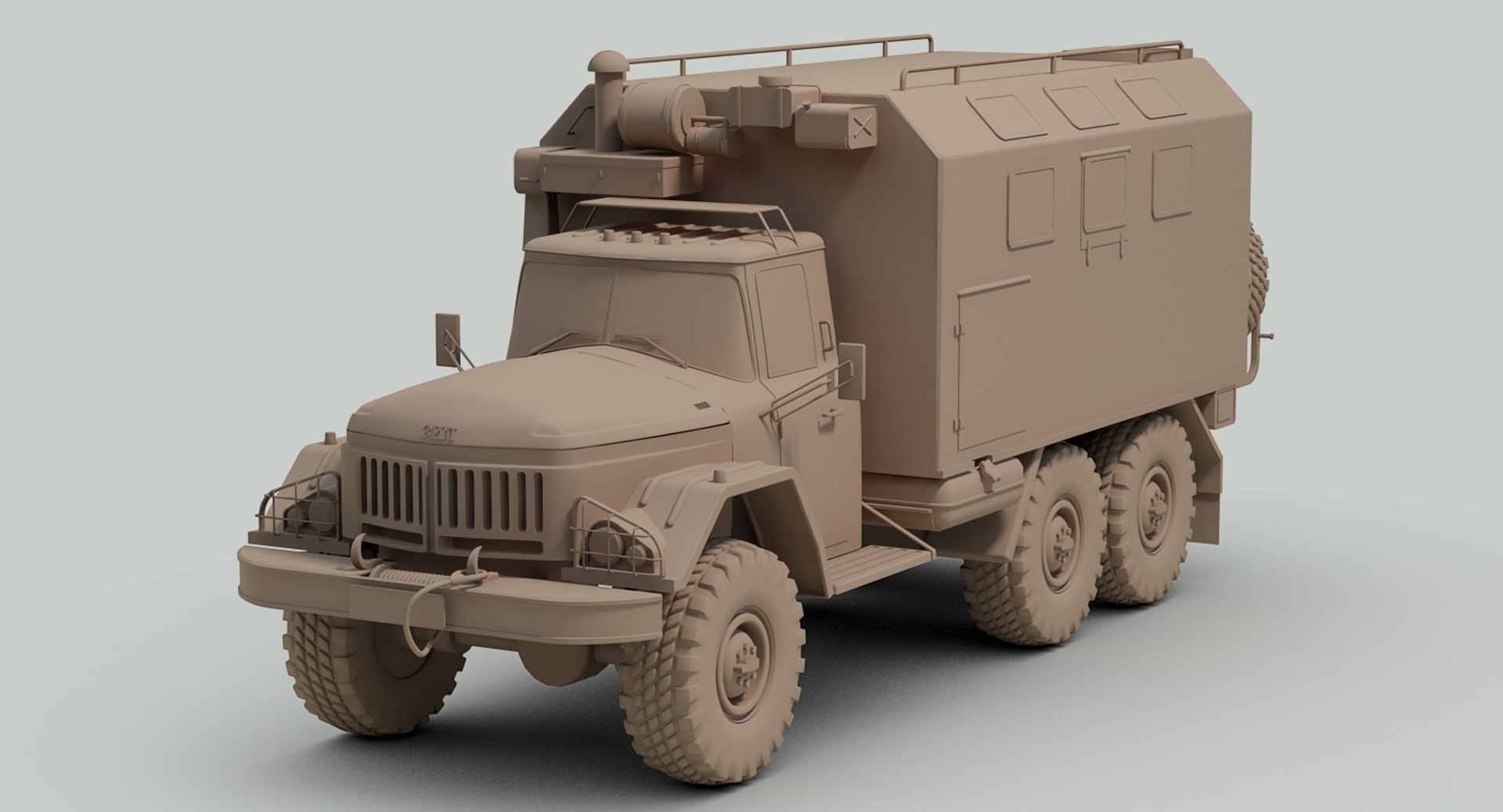 Russian Zil 131 Kshm 3d Model