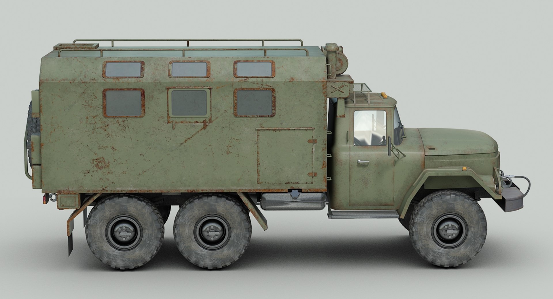 Russian Zil 131 Kshm 3d Model