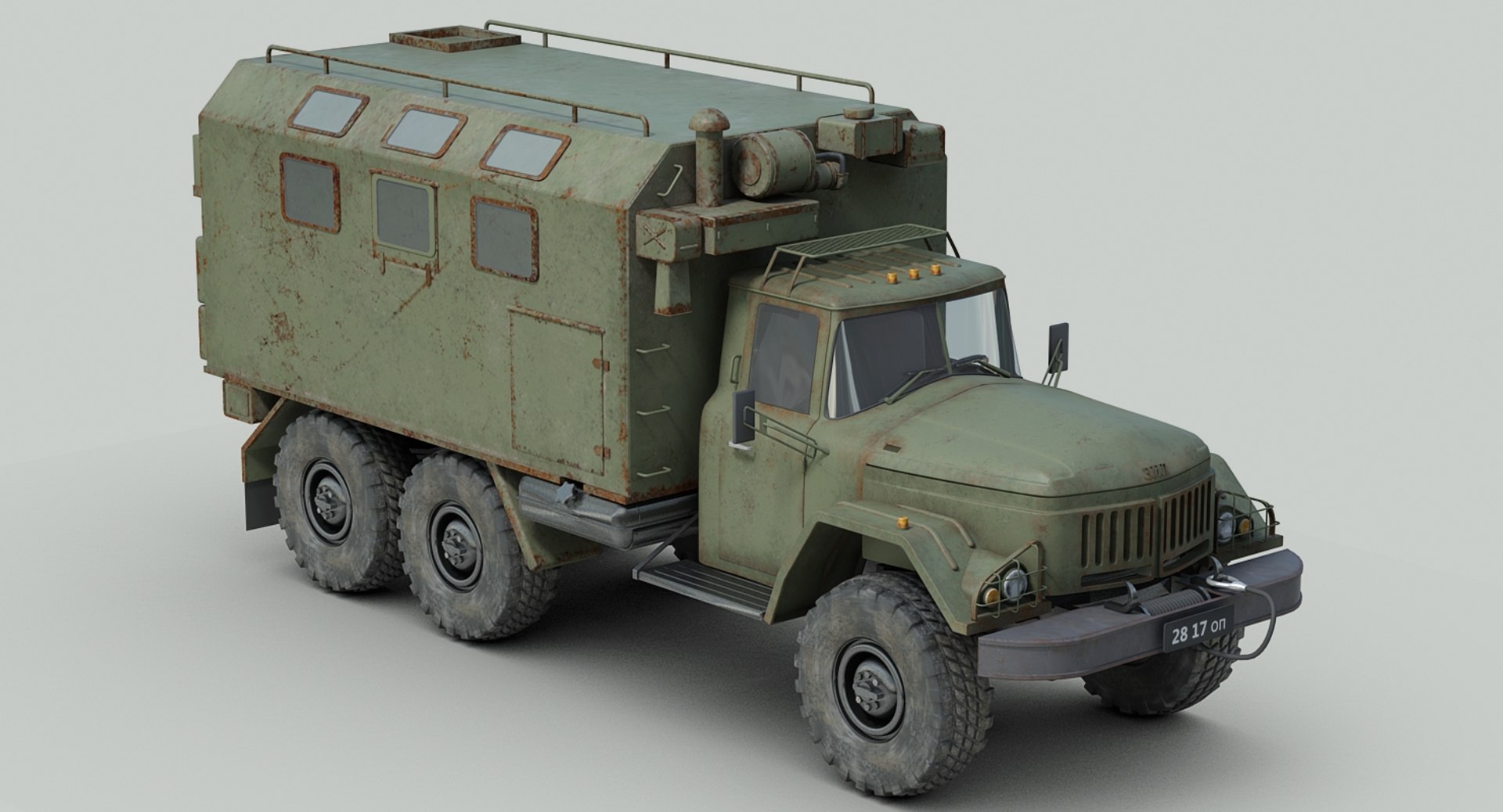 Russian Zil 131 Kshm 3d Model