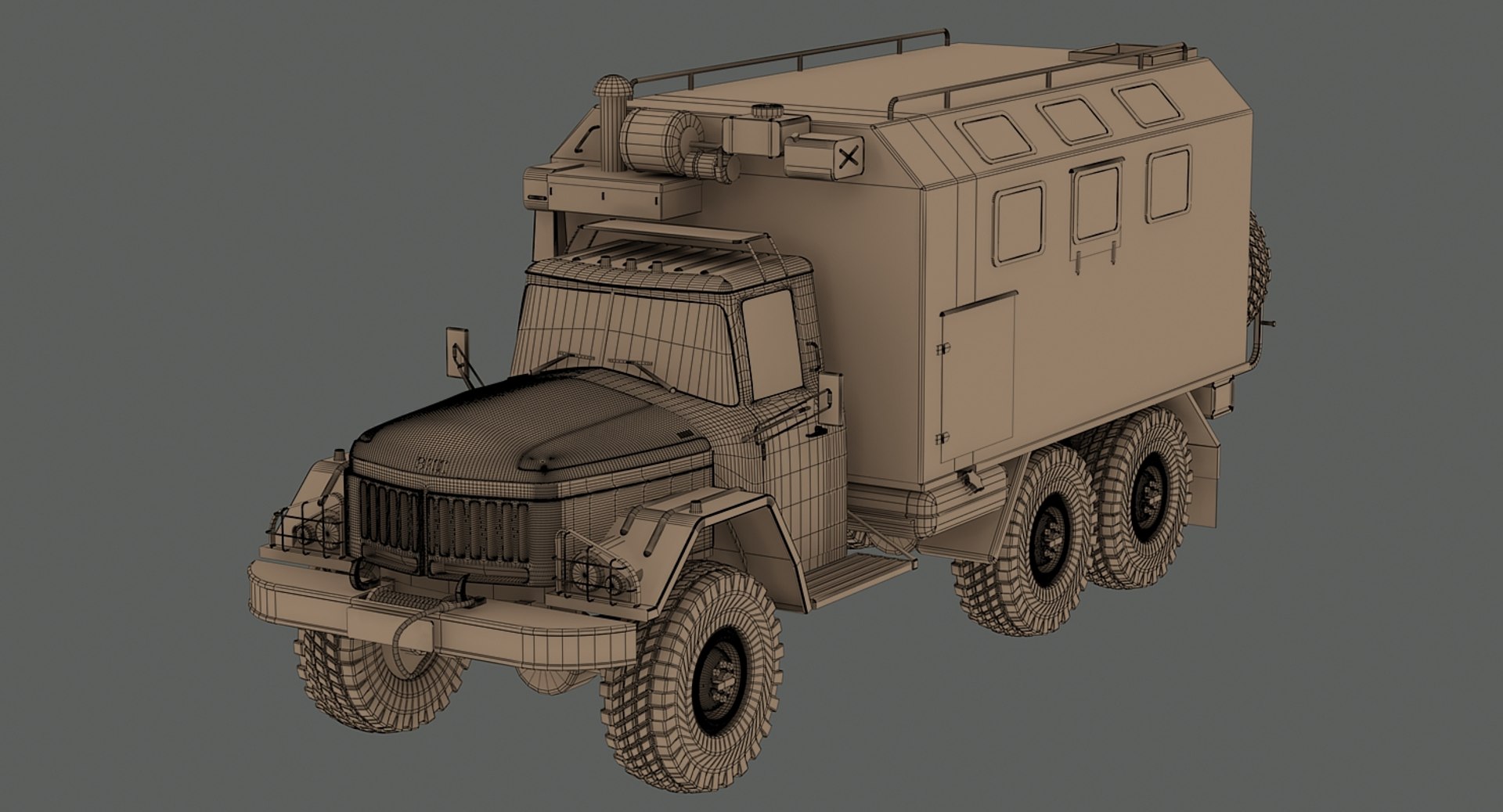 Russian Zil 131 Kshm 3d Model