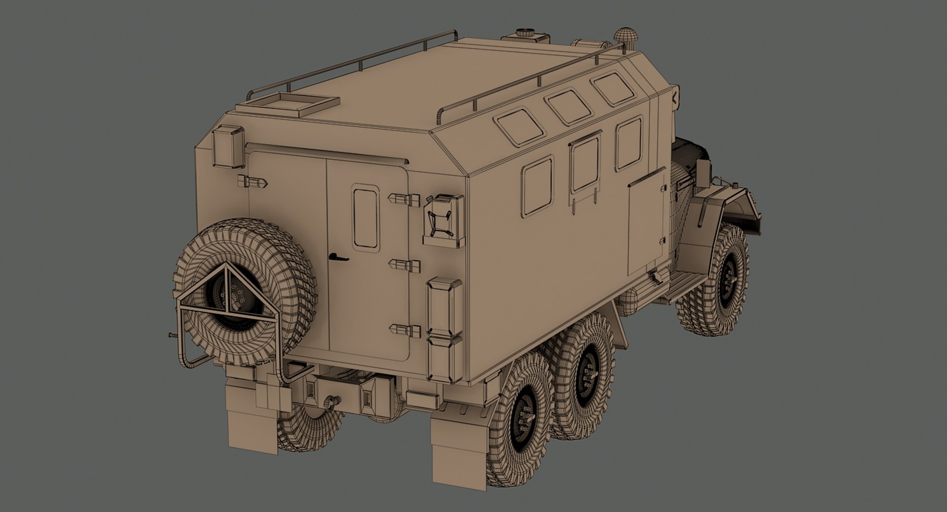 Russian Zil 131 Kshm 3d Model