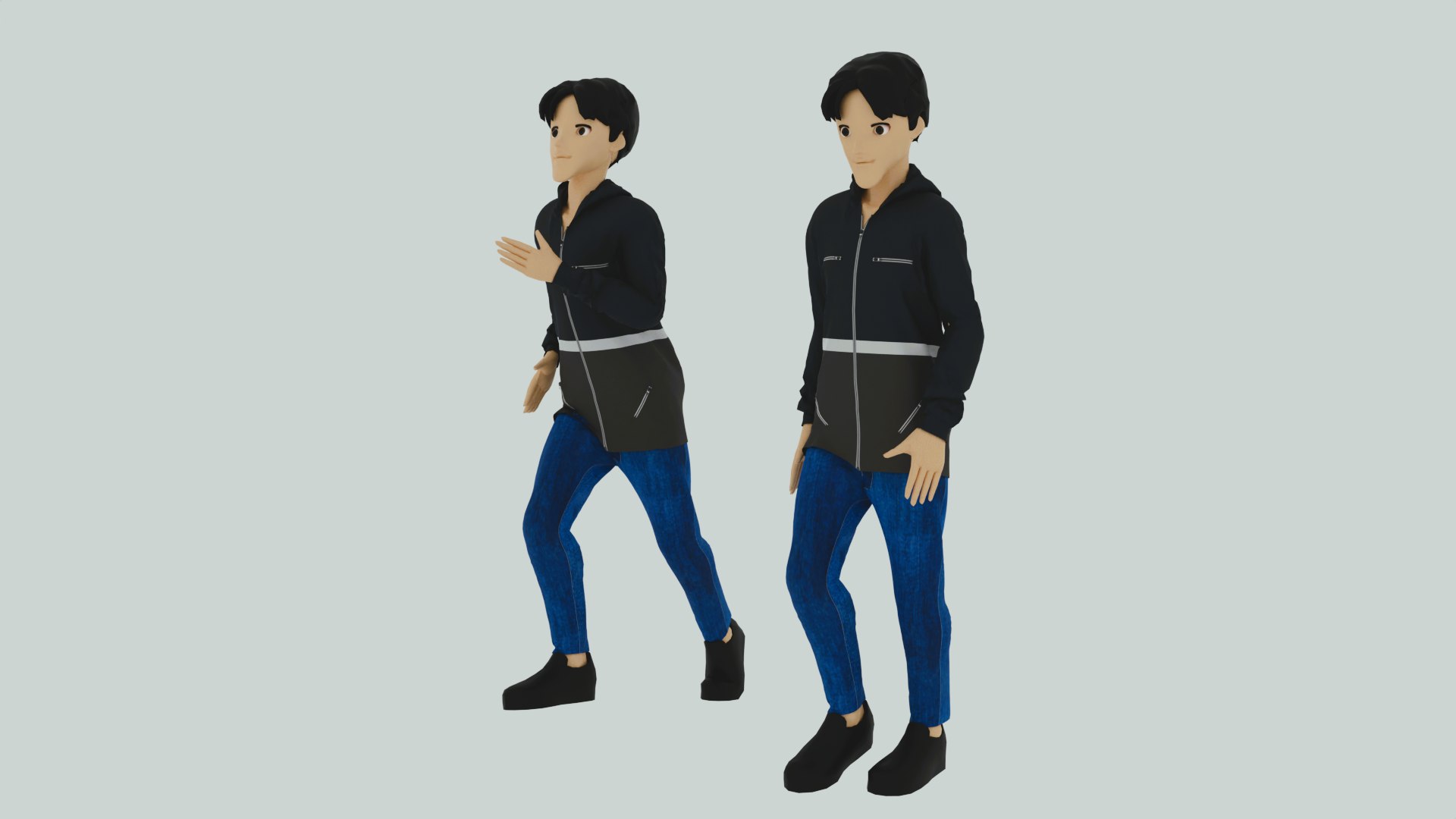 3D Cartoon Character Walking And Running Animation - TurboSquid 2004029