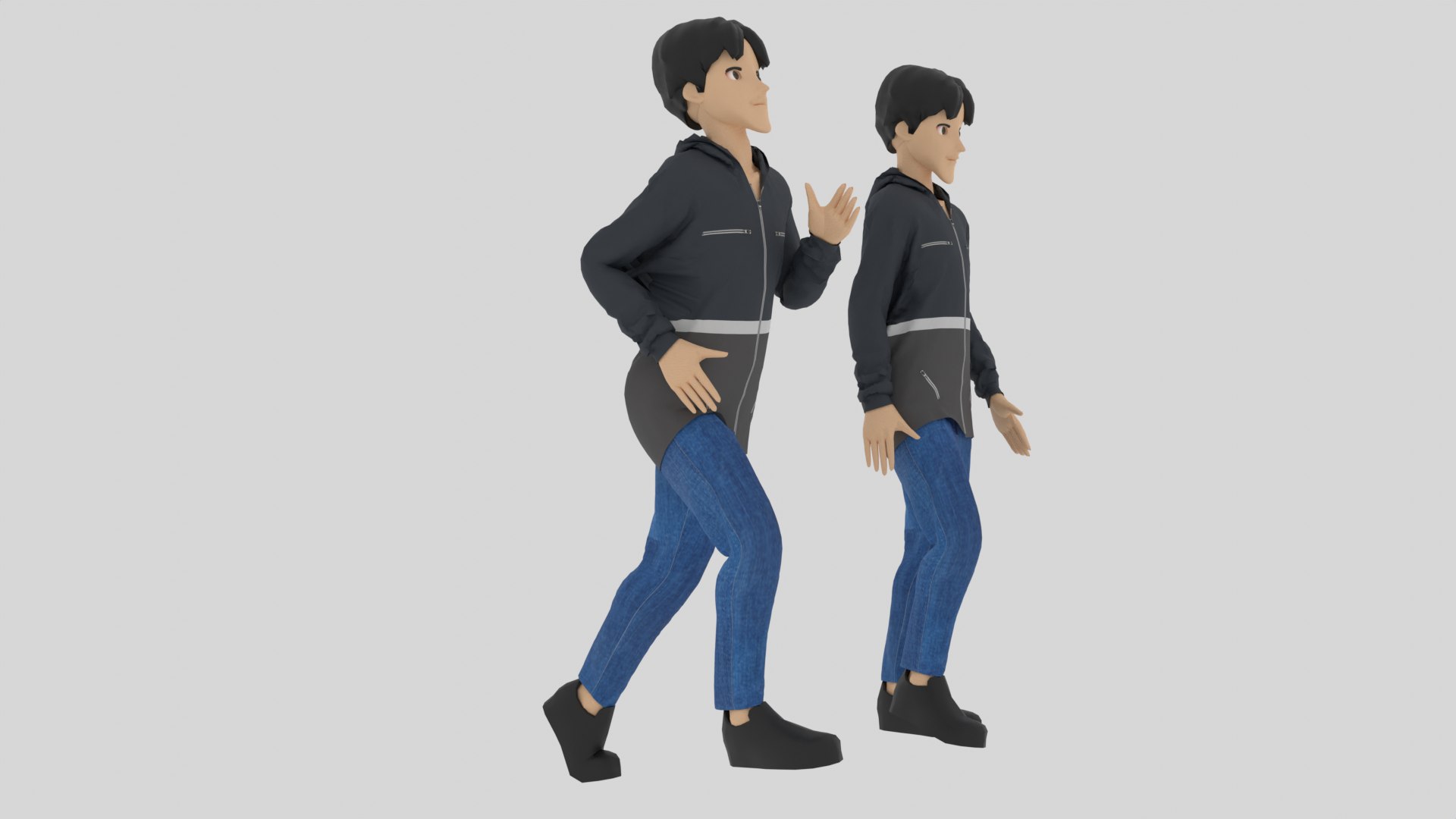 3D Cartoon Character Walking And Running Animation - TurboSquid 2004029